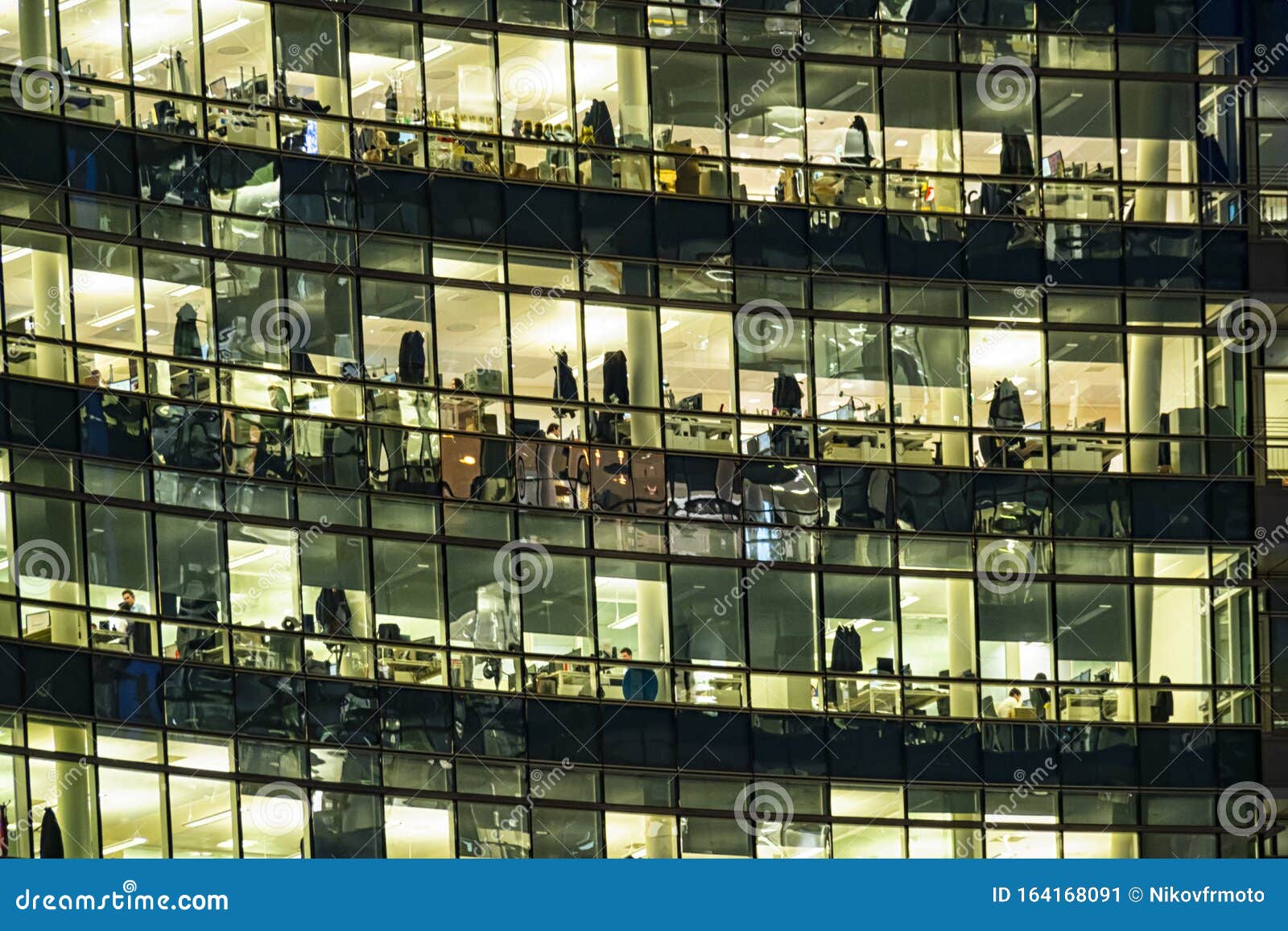 Detail of Windows of a Skyscraper Stock Image - Image of construction ...