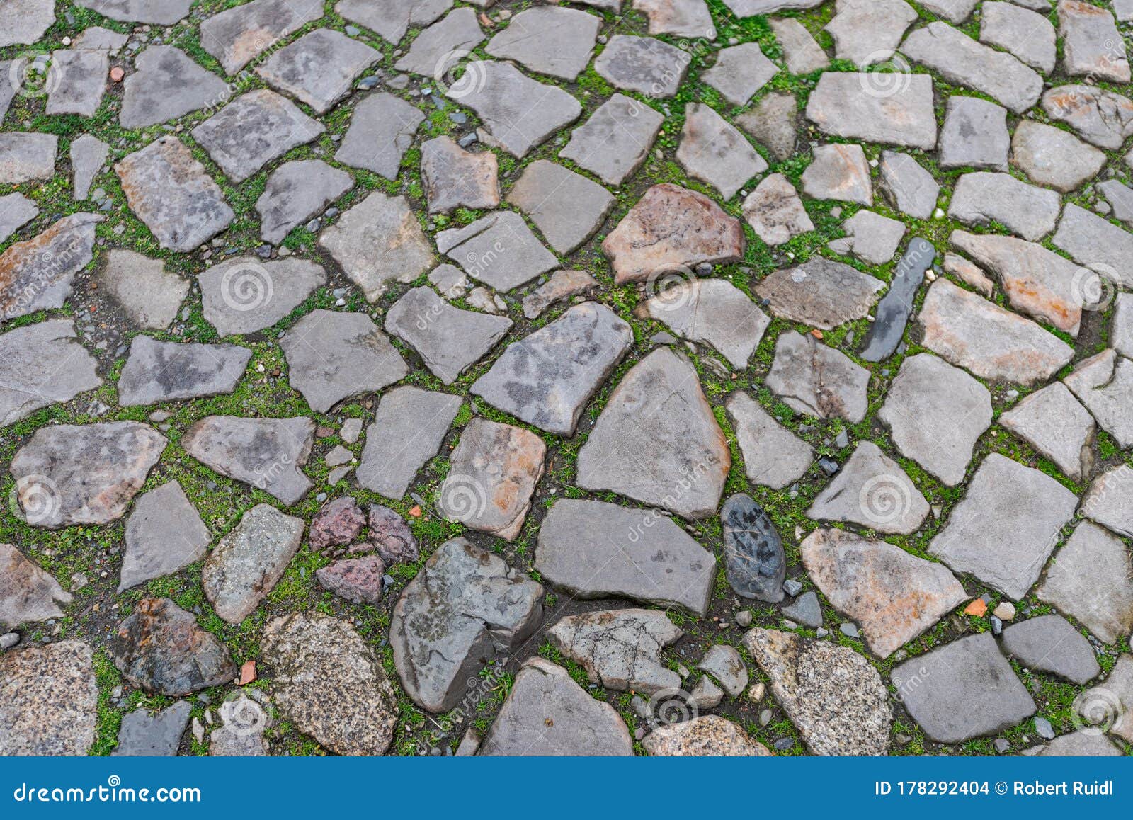 Detail of Withered Cobblestone Plaster in Medieval Town Stock Photo ...