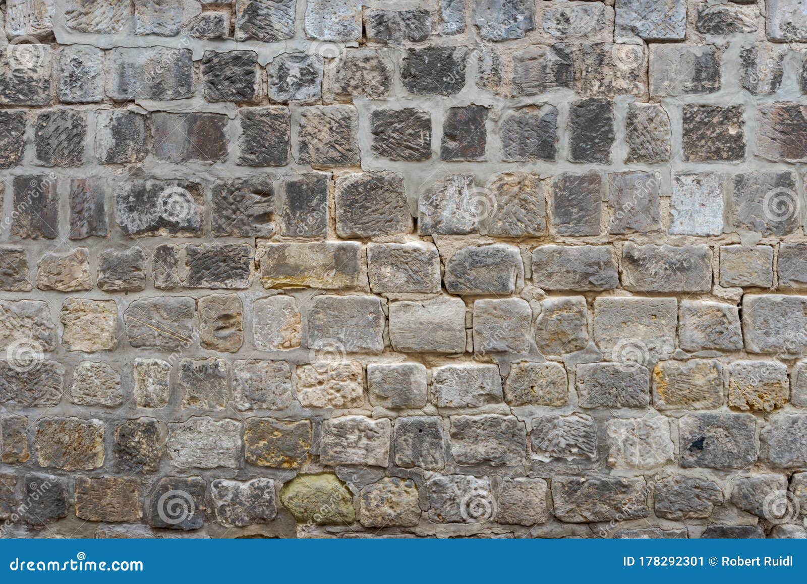 Detail of Withered Grey Brick Wall Stock Image - Image of elderly ...