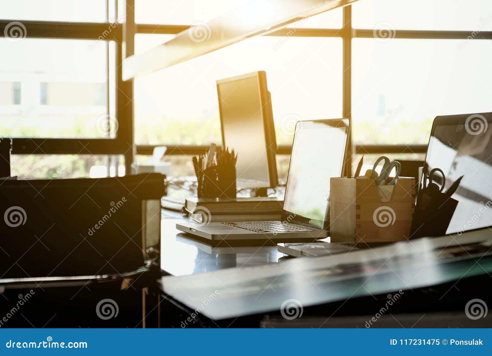 Interior Workspace Background Stock Image - Image of interior, indoor ...
