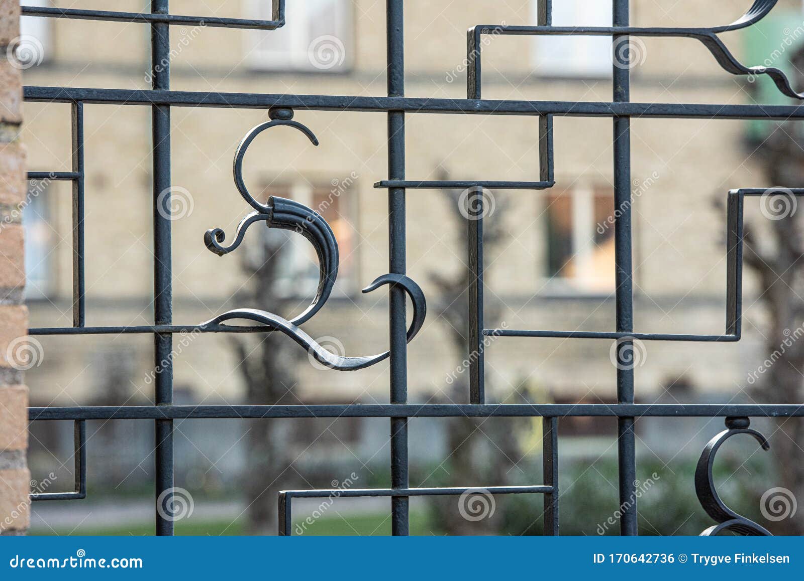 Detail of a Wrought Iron Gate Stock Photo - Image of ornamental, detail ...