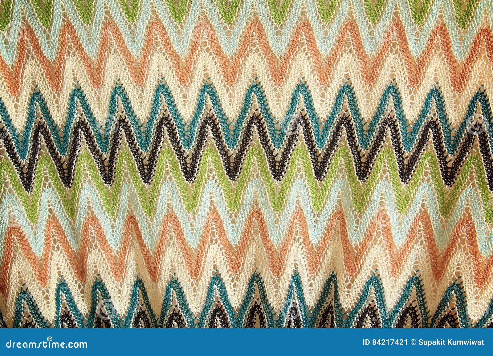 Detail of a Zig-zag Pattern on Lace Fabric Stock Image - Image of ...