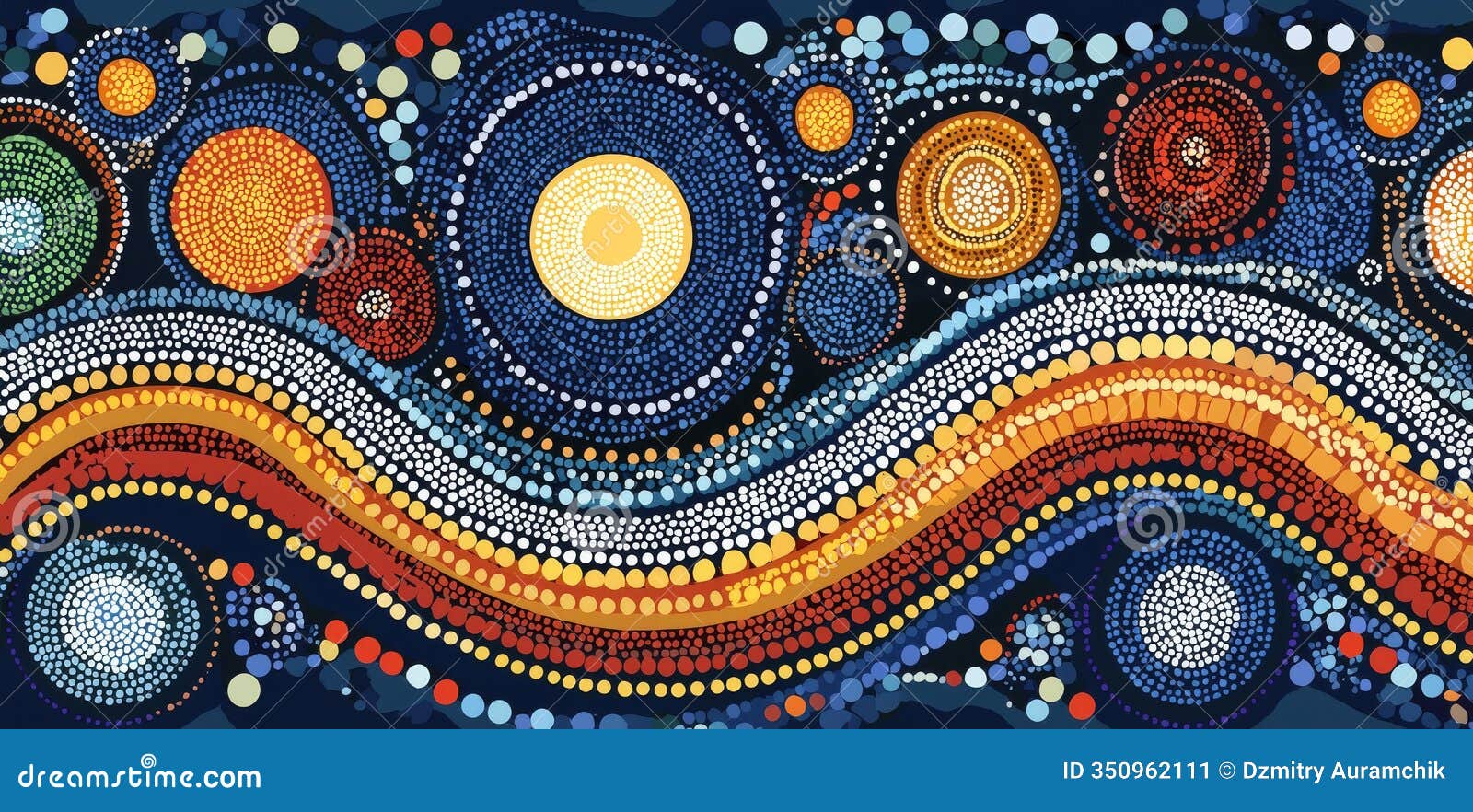 Detailed Abstract Wavy Pattern, Aboriginal Art, Australian Art Stock ...