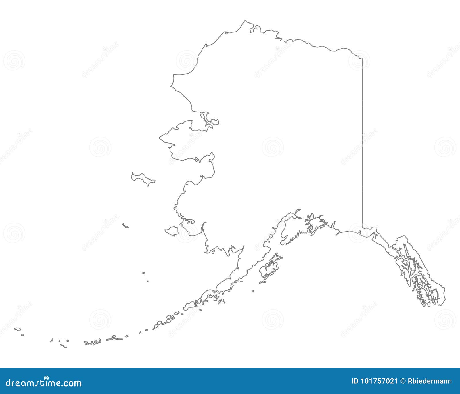 Map of Alaska stock vector. Illustration of line, alaska - 101757021