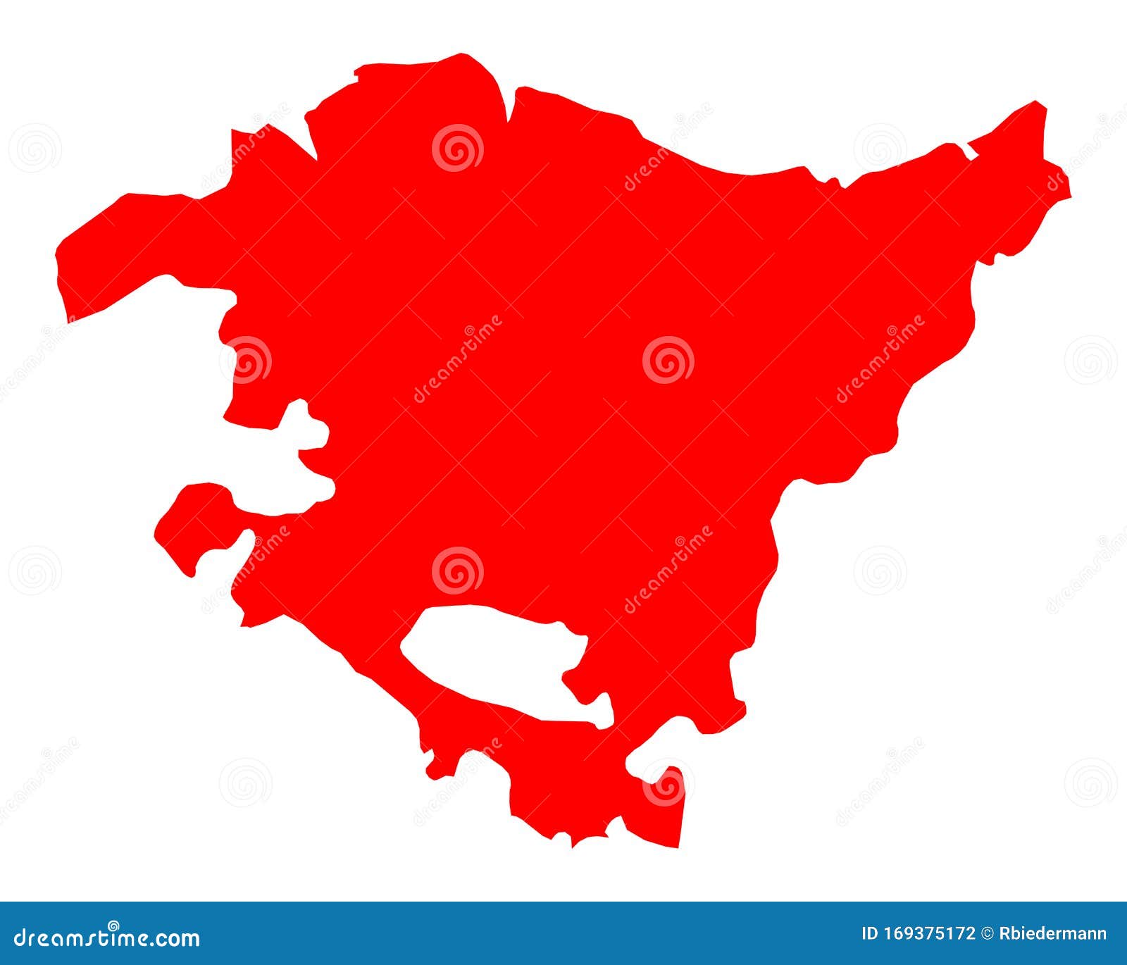Map of Basque Country stock vector. Illustration of geography - 169375172