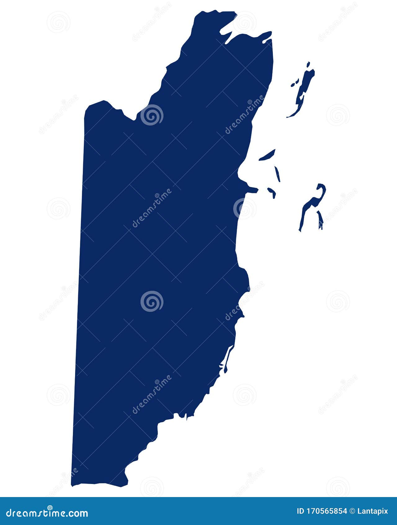 Map of Belize in Blue Colour Stock Vector - Illustration of sign ...