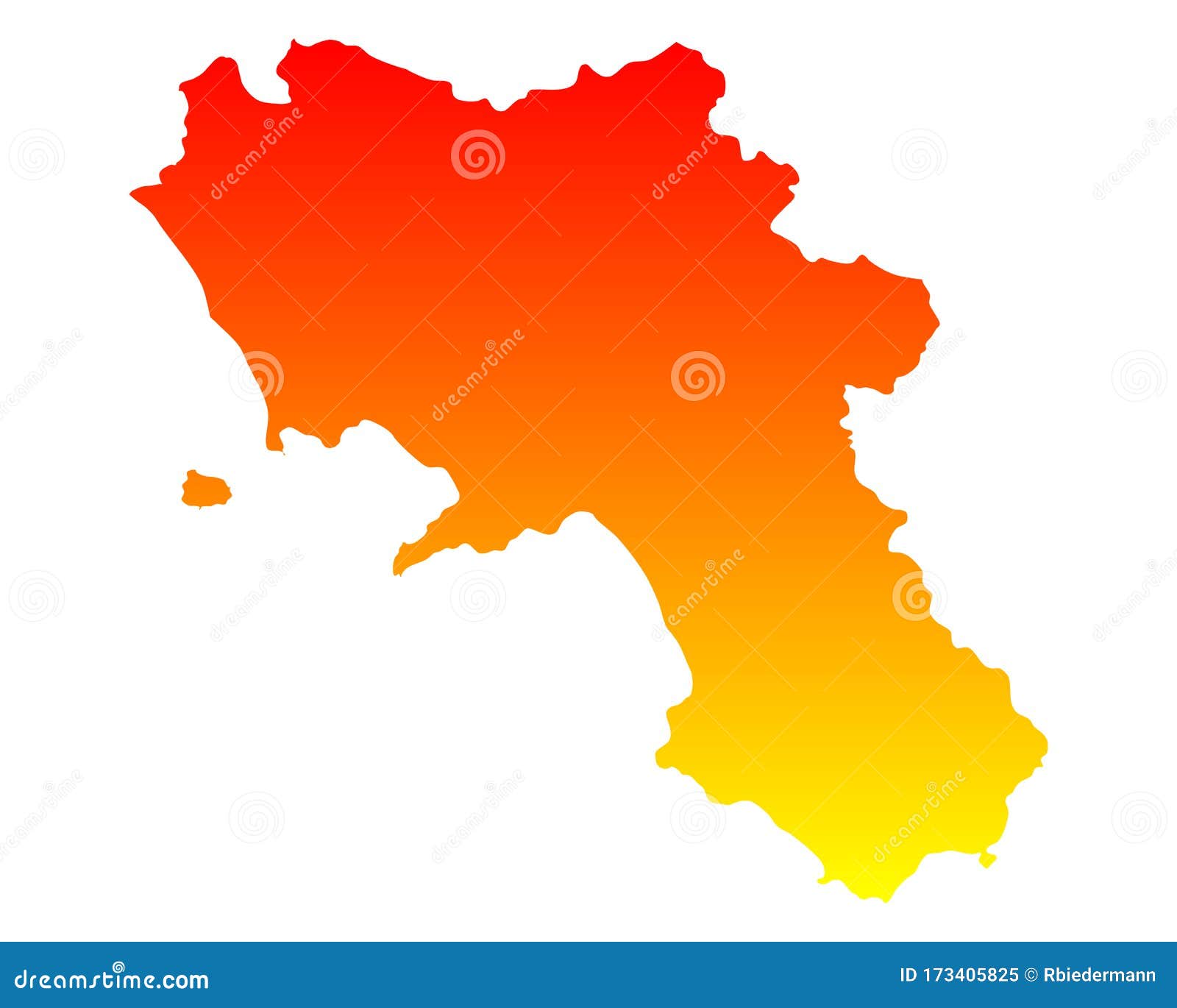 Map of Campania stock vector. Illustration of geography - 173405825