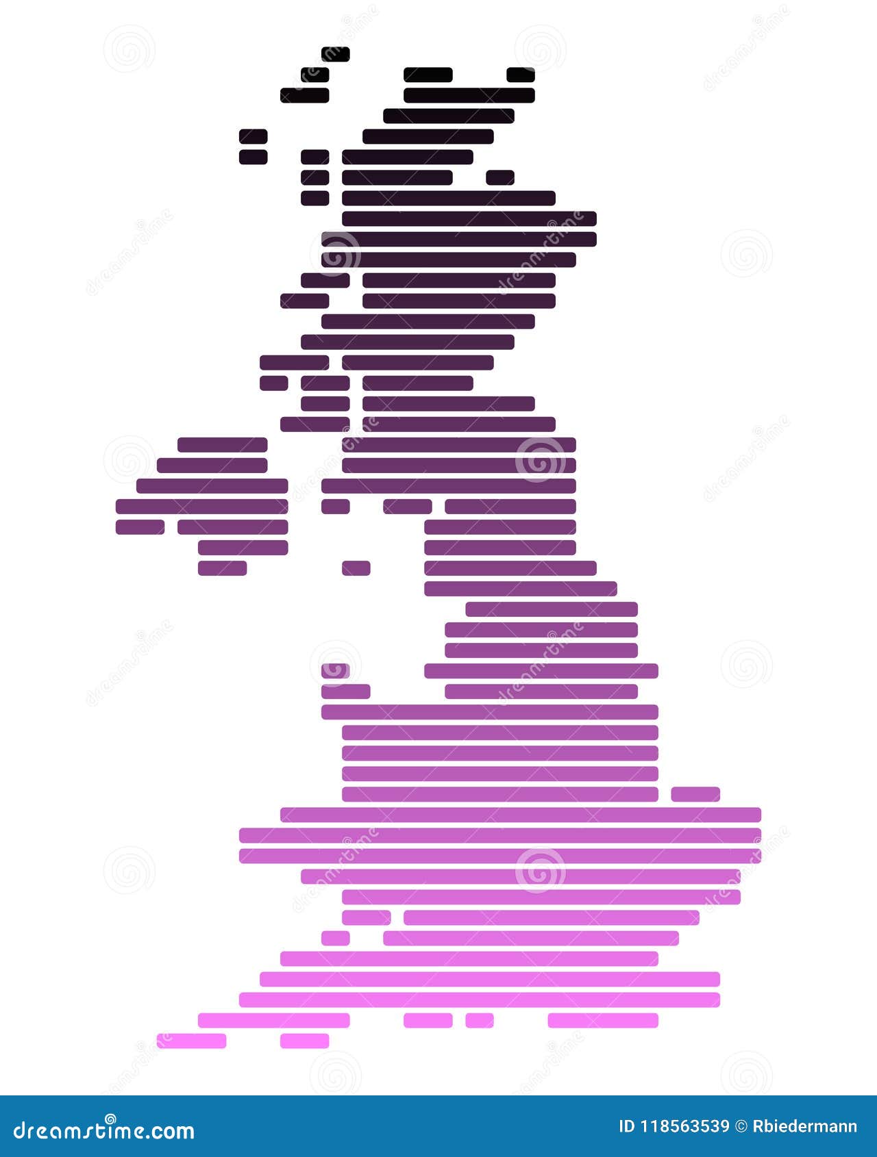 Map of Great Britain stock illustration. Illustration of travel - 118563539