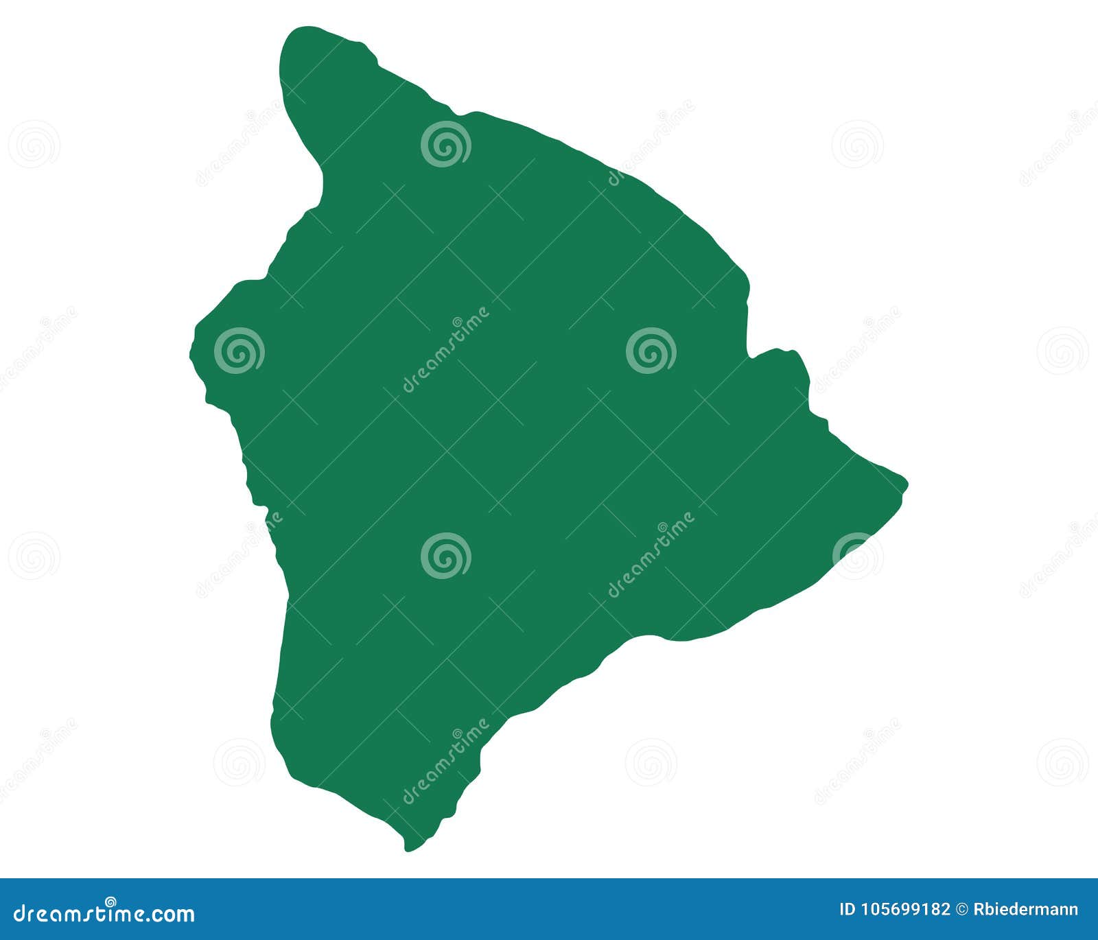 Map of Hawaii stock vector. Illustration of vector, contour - 105699182