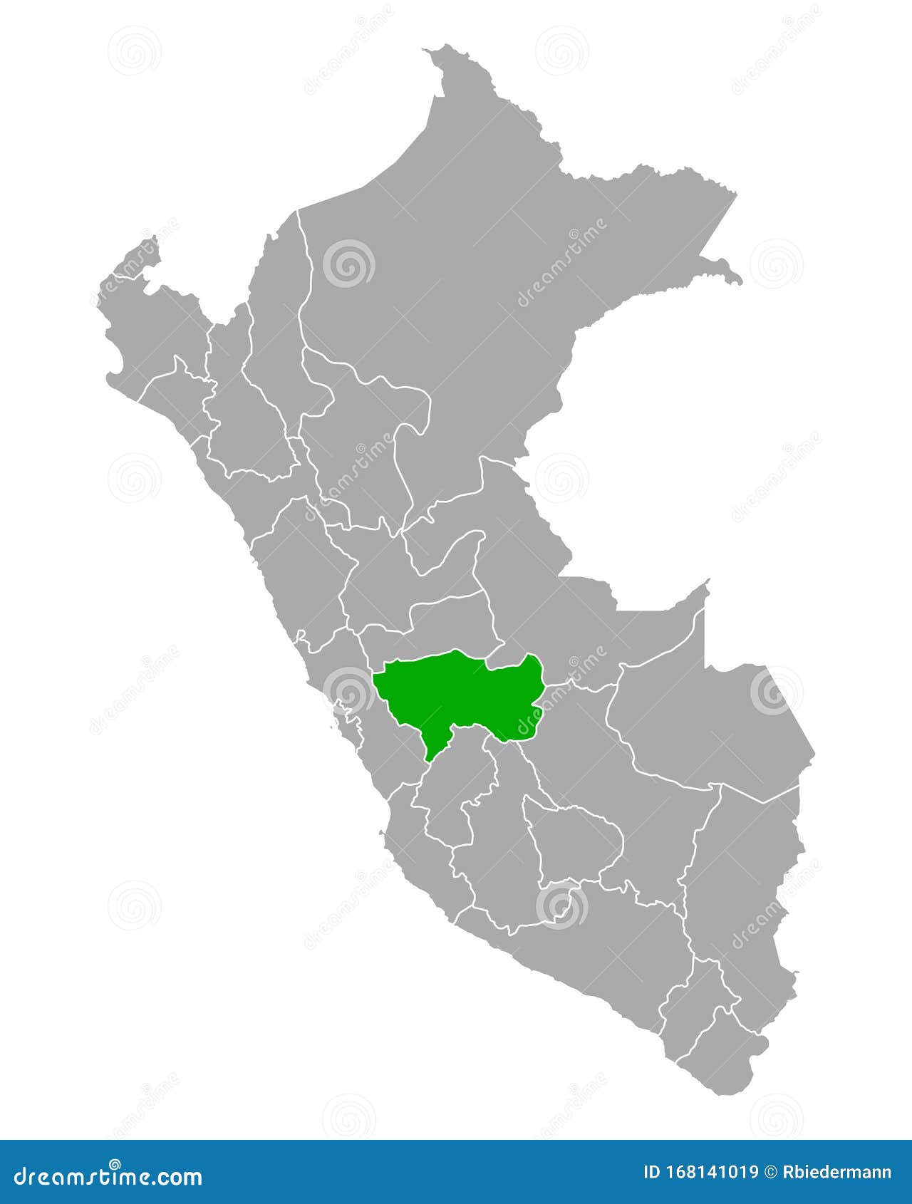 Map of Junin in Peru stock vector. Illustration of region - 168141019