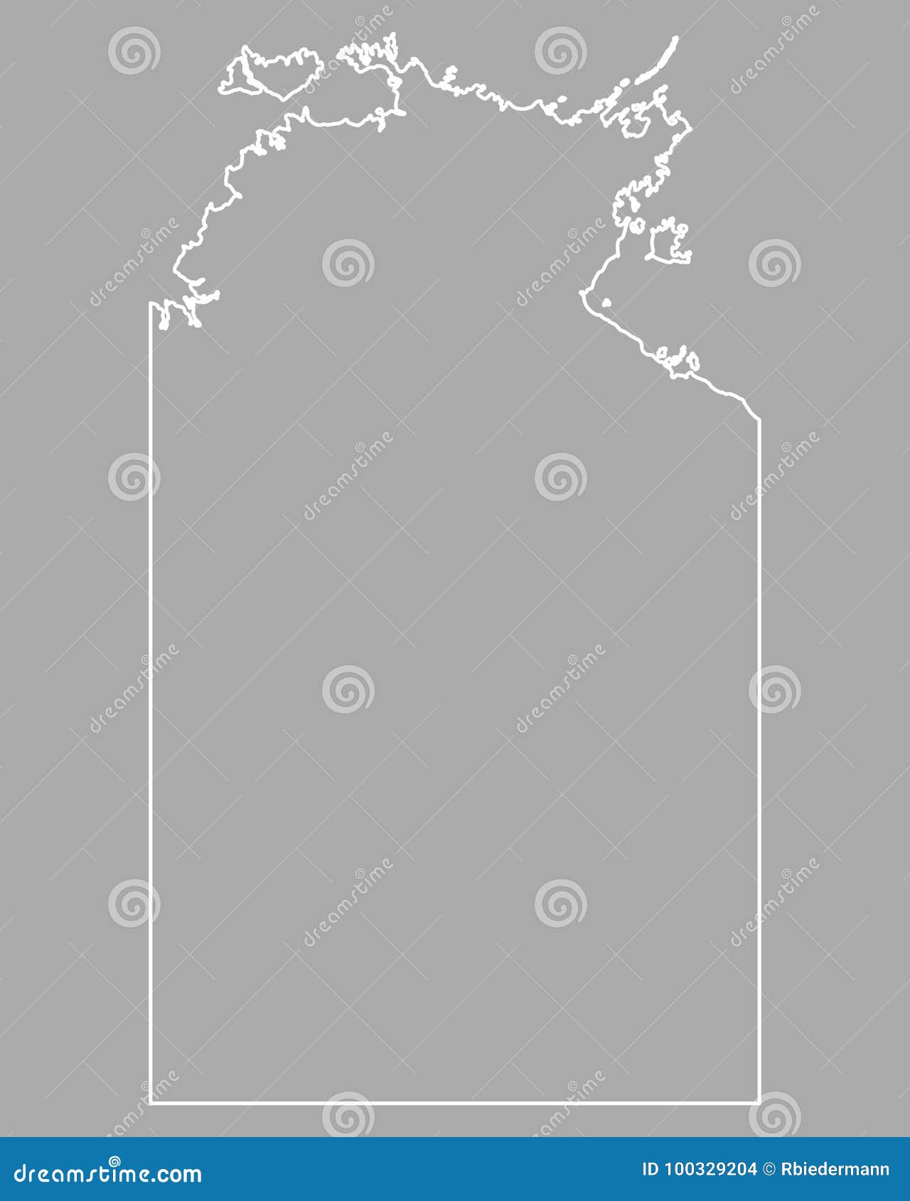 Map of Northern Territory stock vector. Illustration of vector - 100329204