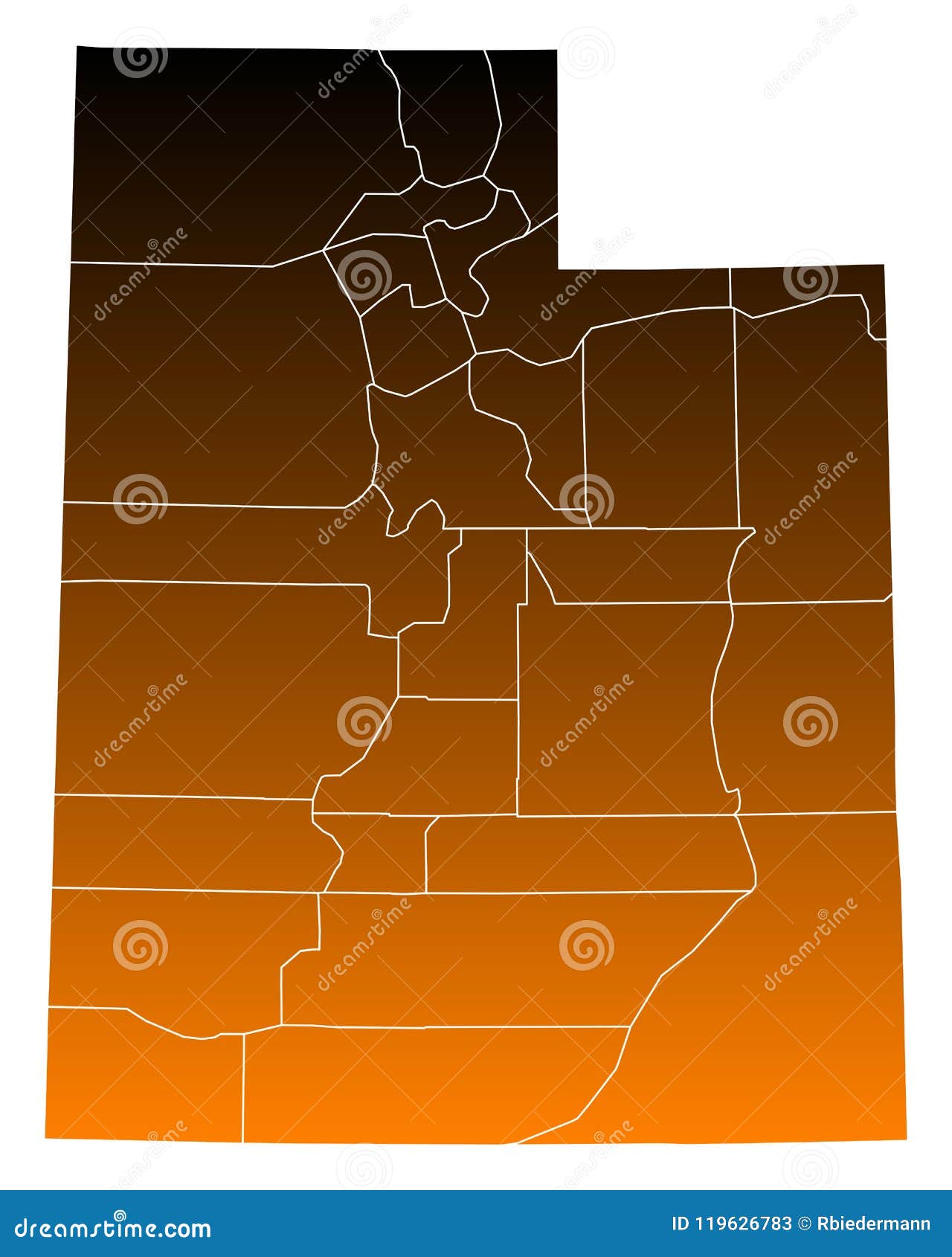 Map of Utah stock vector. Illustration of cartography - 119626783