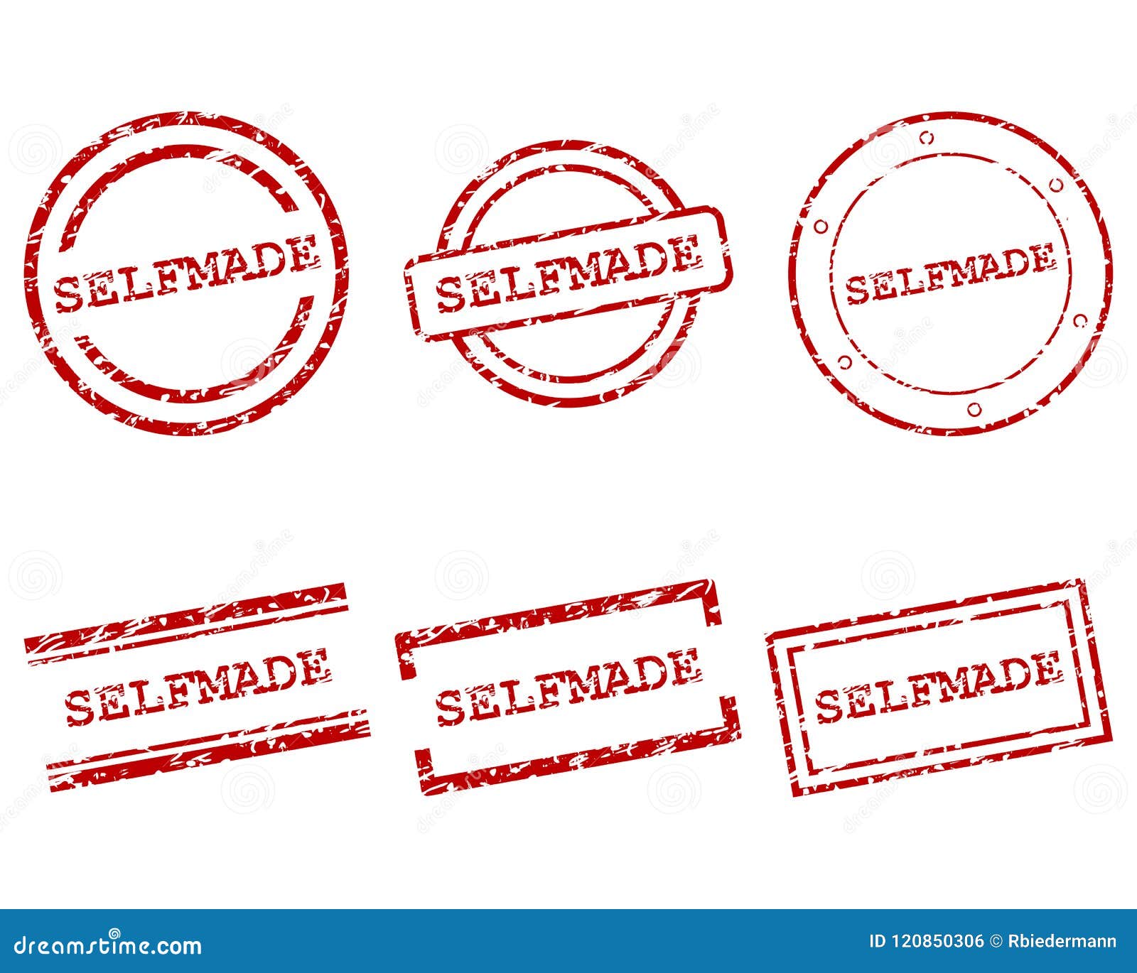 Selfmade stamps stock vector. Illustration of seal, imprint - 120850306