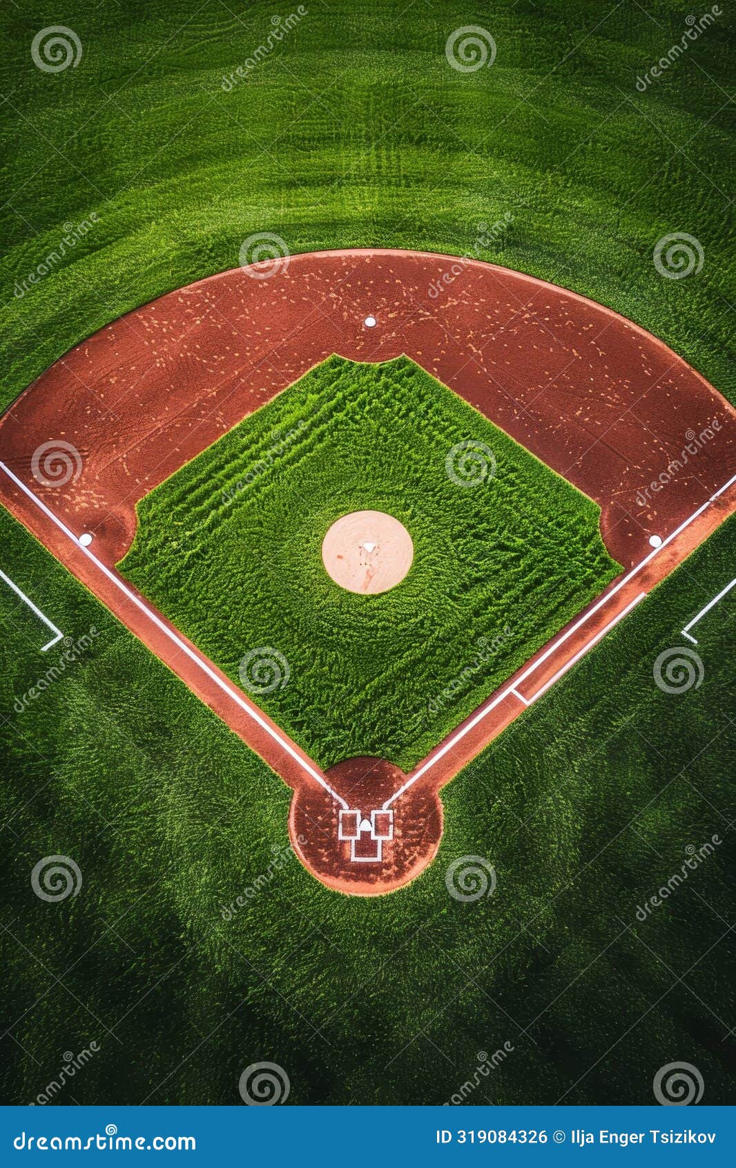 Detailed Aerial View Showcasing Baseball Field Layout for Comprehensive ...