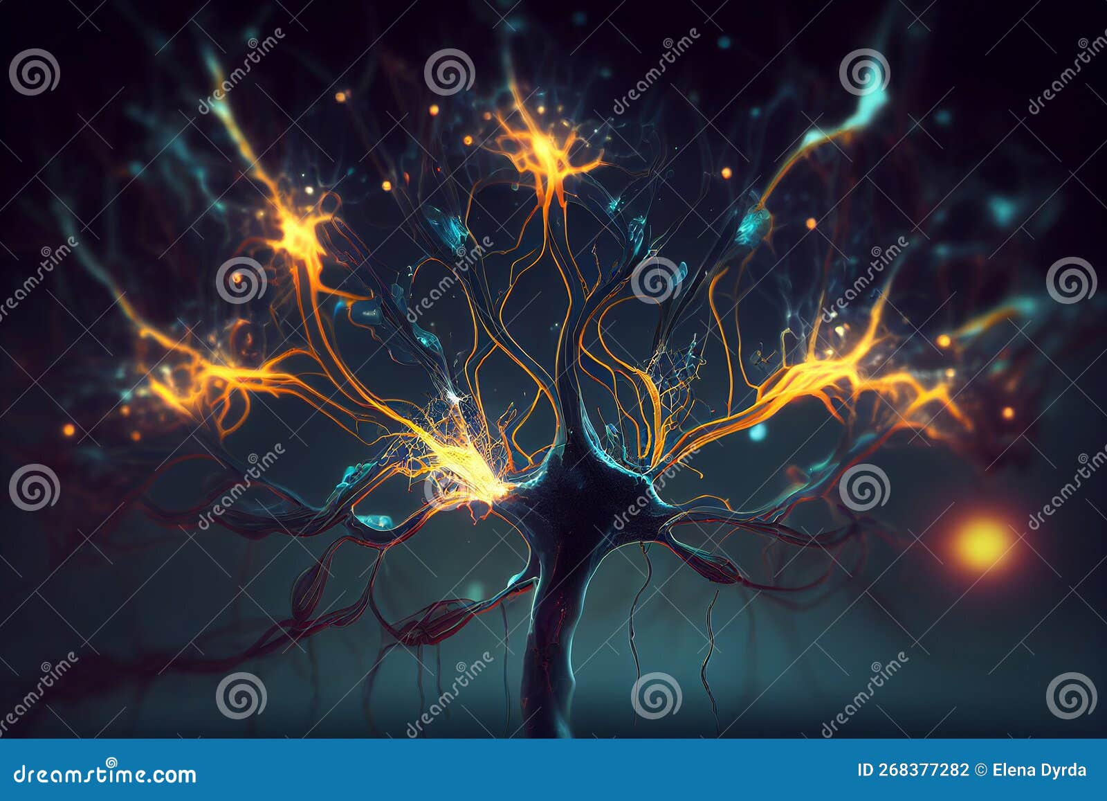 Detailed AI Generated Illustration Showcasing the Intricate Network of ...