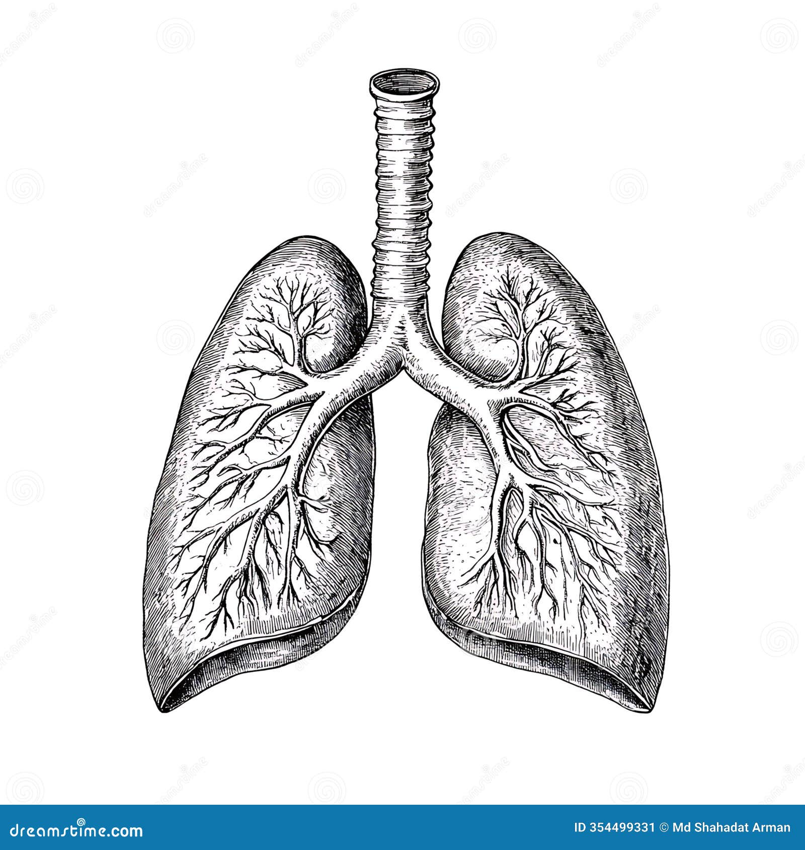 Detailed Anatomical Illustration of Human Lungs Stock Illustration ... Detailed Anatomical Illustration of Human Lungs Stock Illustration ...