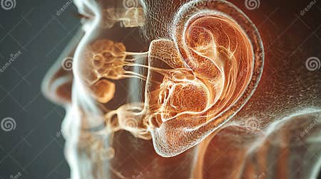 Detailed Anatomy of the Human Ear, Highlighting the Outer, Middle, and ...