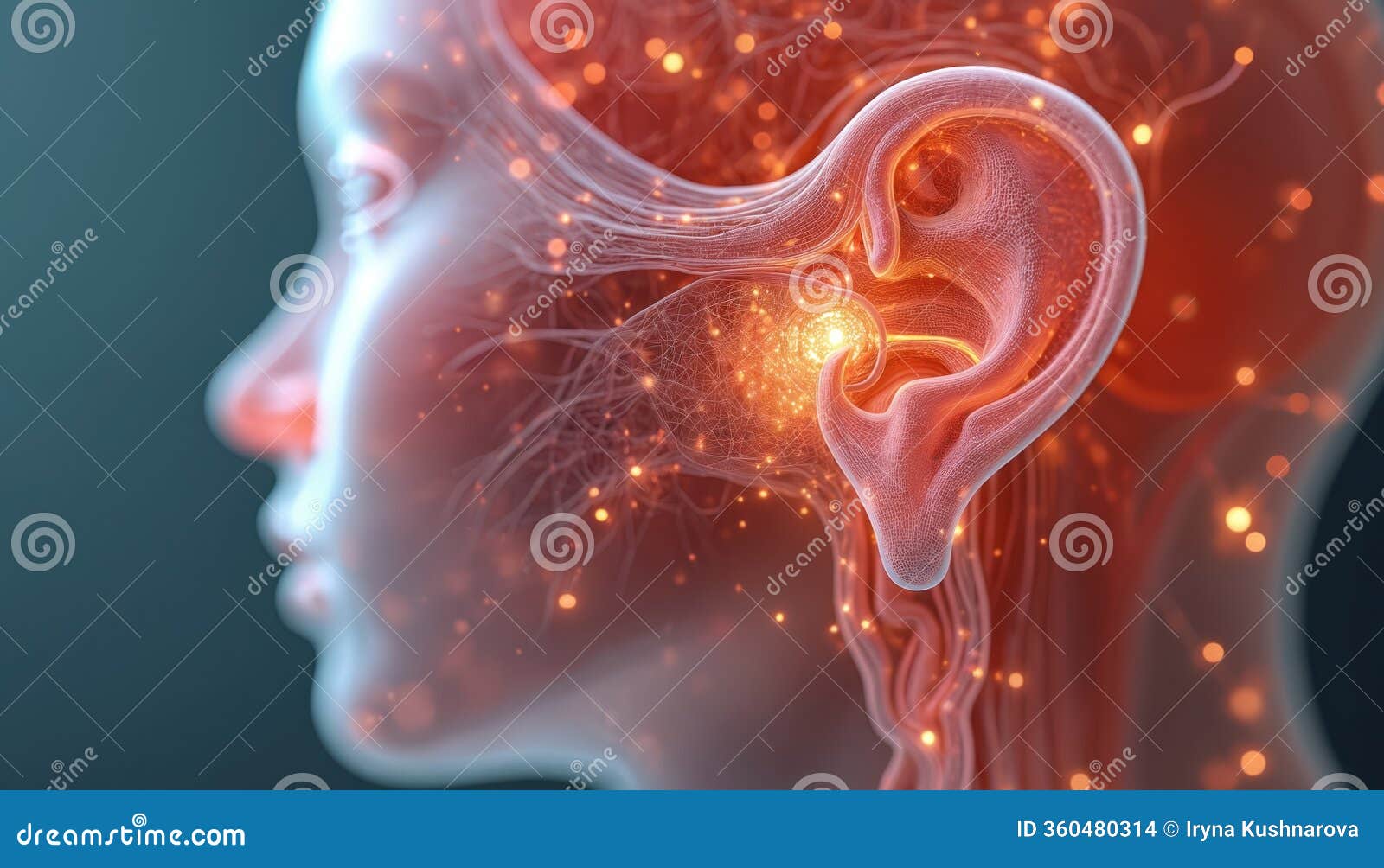 Outer Ear Is The Auricle Or Pinna. Ear Anatomy. Realistic Illustration ...