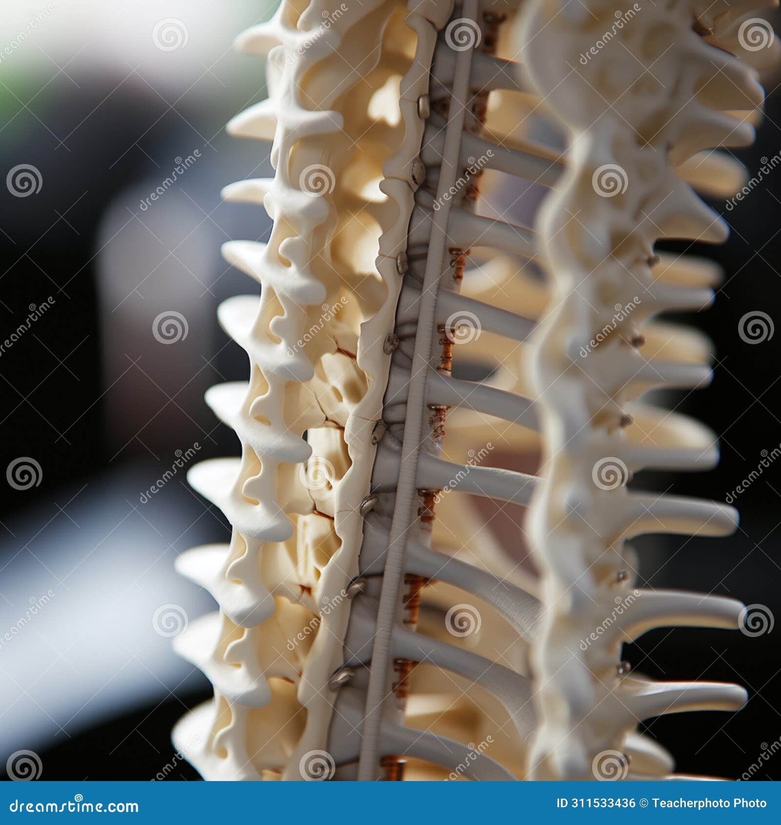 A Detailed Anatomy of the Spine Model is Displayed, Offering Insight ...