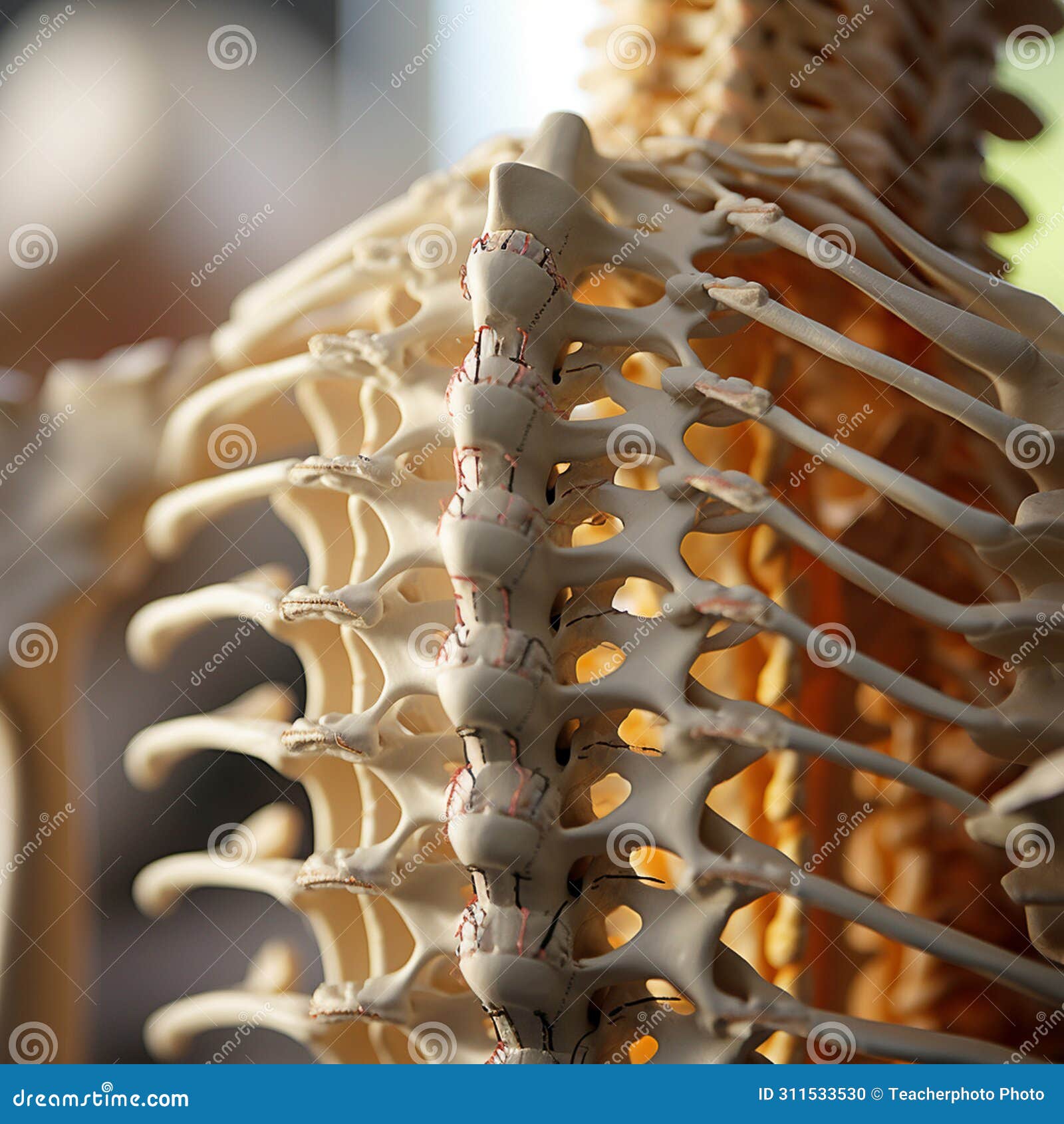 A Detailed Anatomy of the Spine Model is Displayed, Offering Insight ...