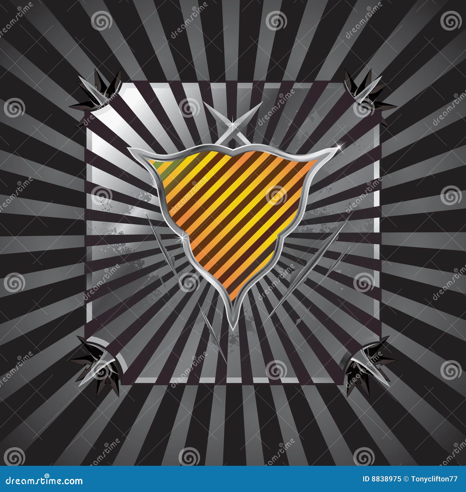 Detailed ancient shield stock vector. Illustration of classic - 8838975