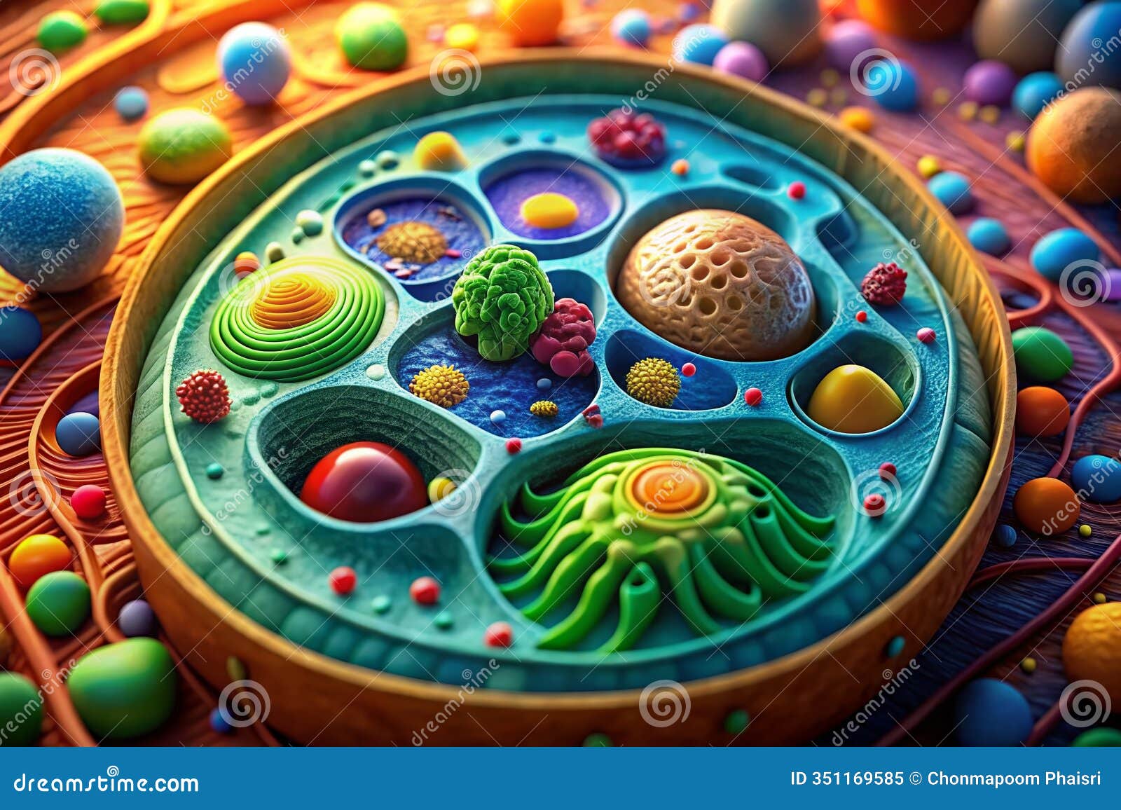 Detailed Animal Cell Coloring Page For Biology Students Learn Cell ...