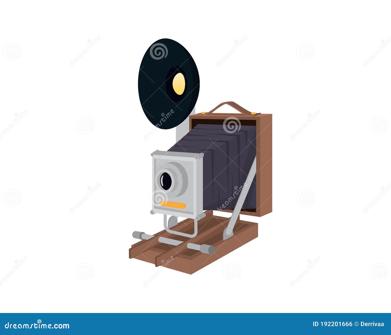 Detailed Antique Camera at 1940`s Illustration Stock Vector ...