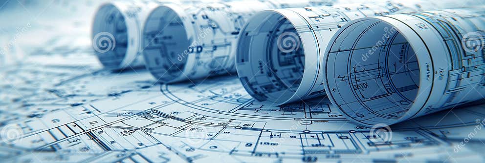 Detailed Architectural Blueprint and Technical Project Drawing on ...