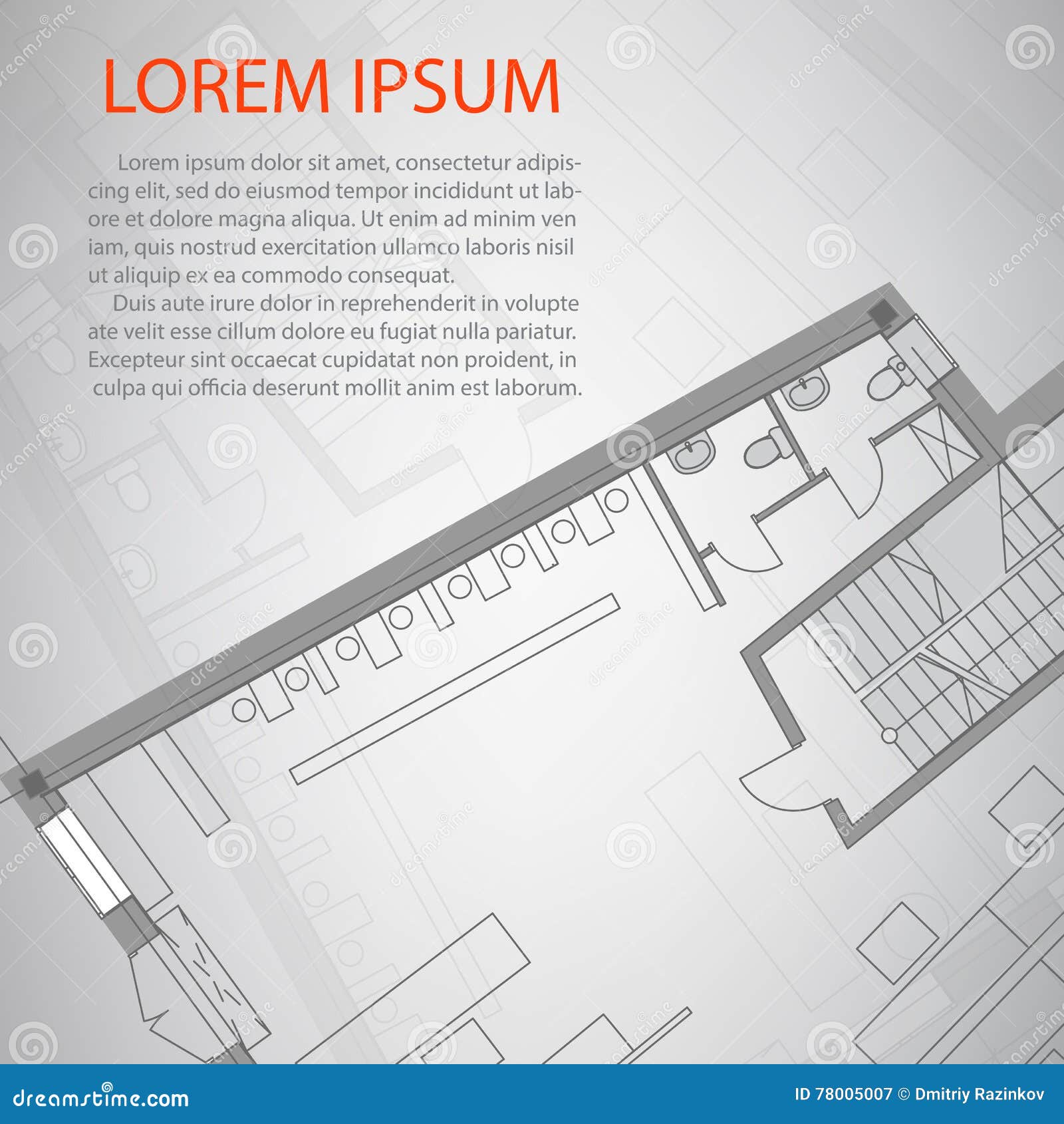 Detailed Architectural Plan Design. Conceptual Work of House Stock ...