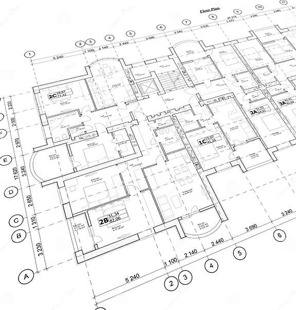 Detailed Architectural Plan, Perspective View Stock Illustration ...