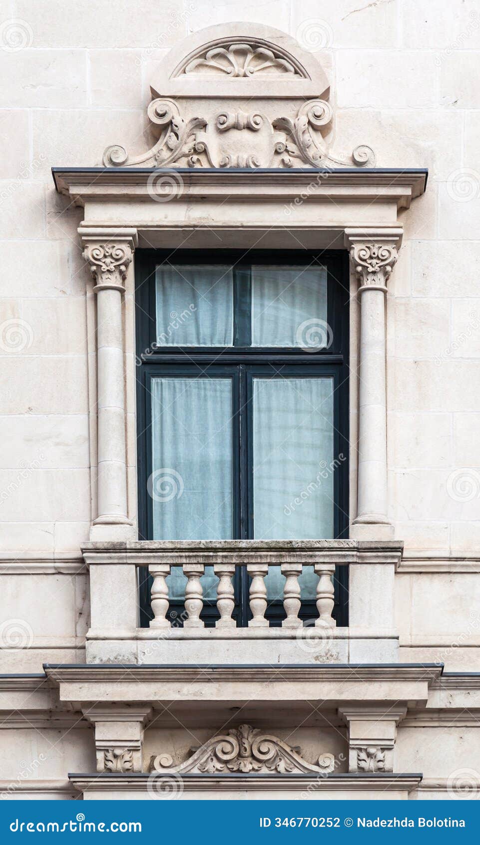 Detailed Architectural Window Design Featuring Classical Elements in an ...