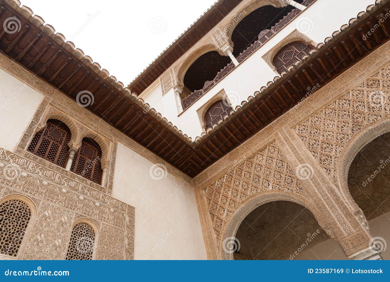 Detailed Architecture of the Alhambra Palace Stock Image - Image of ...