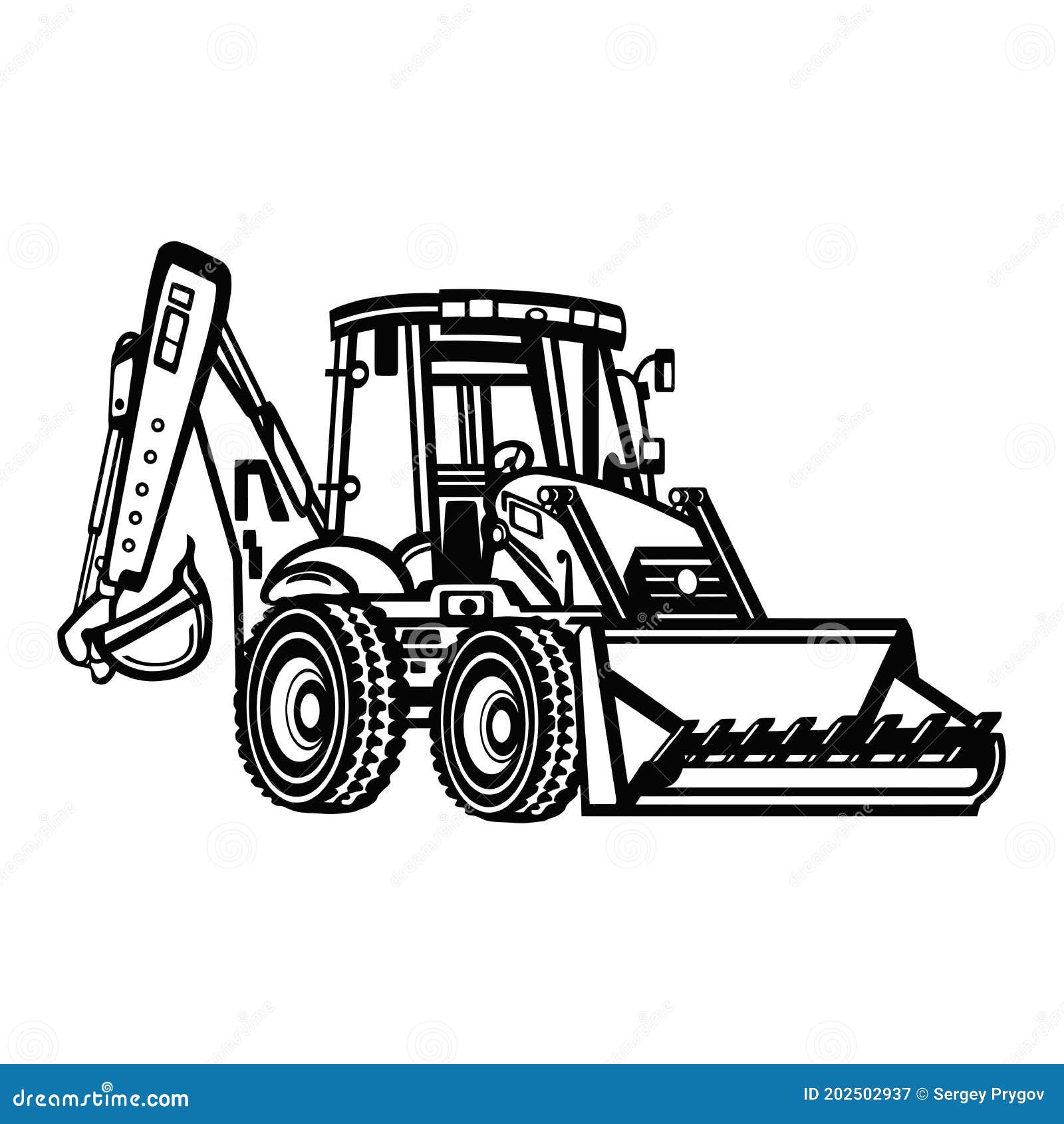 Outline Backhoe Loader Royalty Free Vector Image - vrogue.co Outline Backhoe Loader Royalty Free Vector Image - vrogue.co