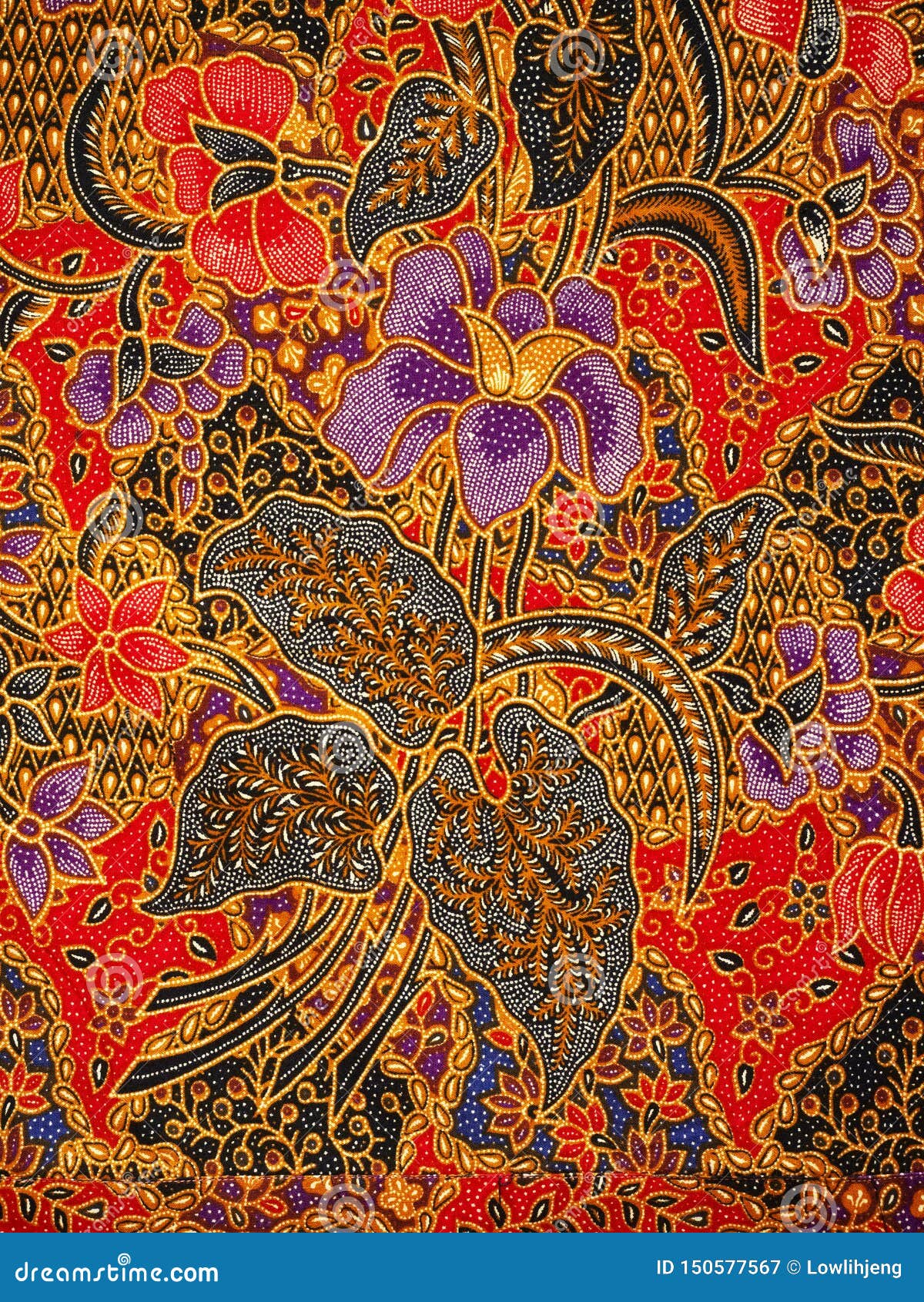 Batik Pattern, Solo, Indonesia Stock Image - Image of flower, colours ...