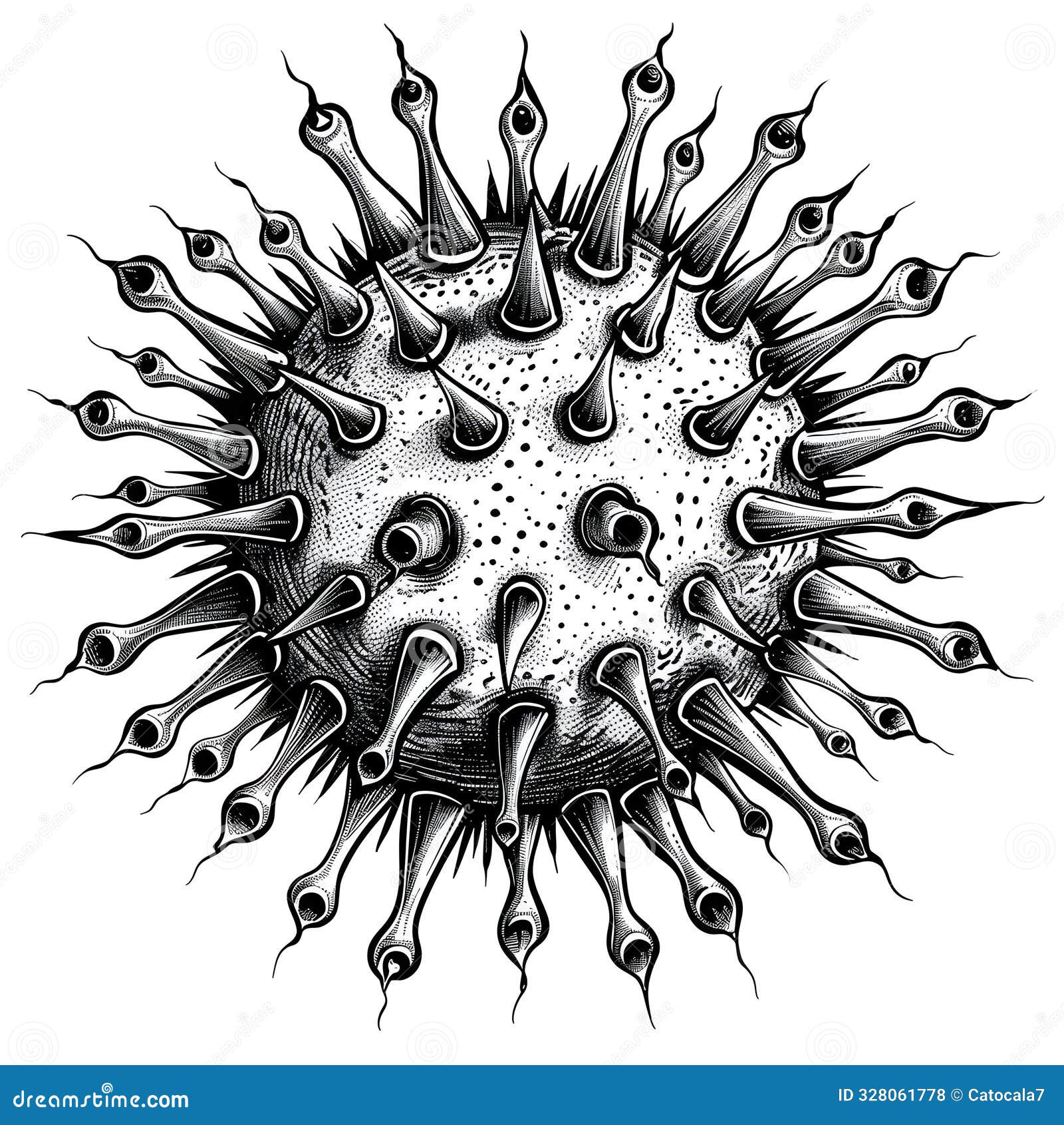 Detailed Microbial Image Of Cells And Interactions Under Microscope ...