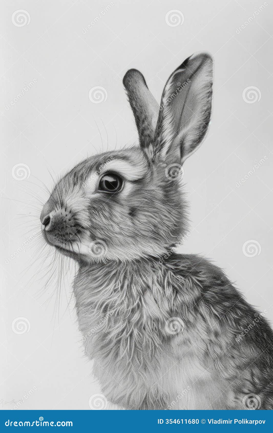 Detailed Black and White Illustration of a Rabbit, Suitable for Various ...