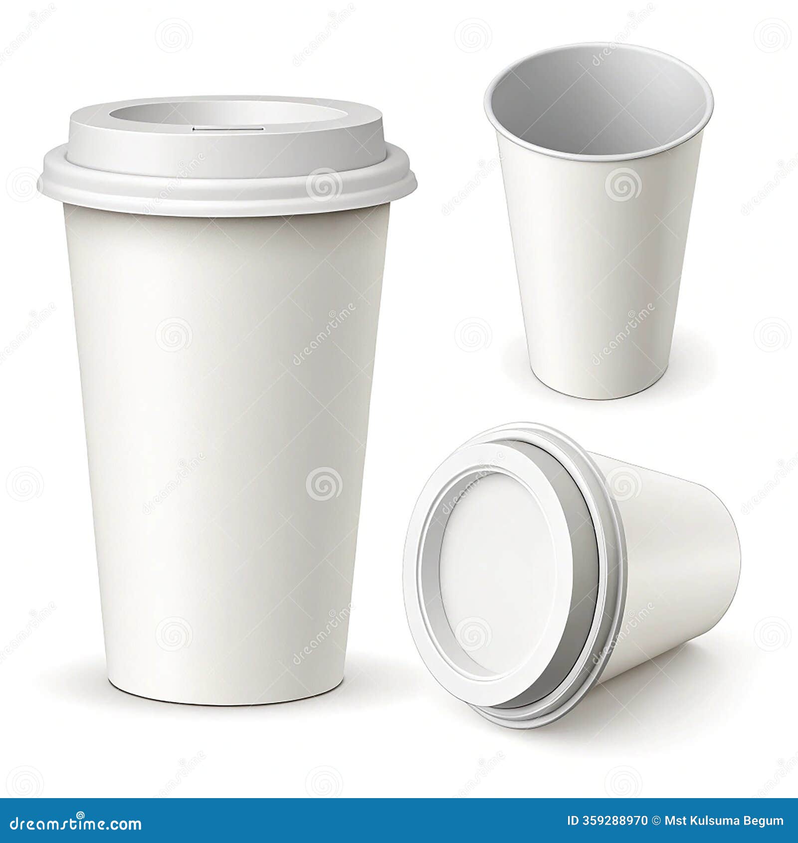Detailed Blank Cup Mockup Set for Personalization Stock Illustration ...