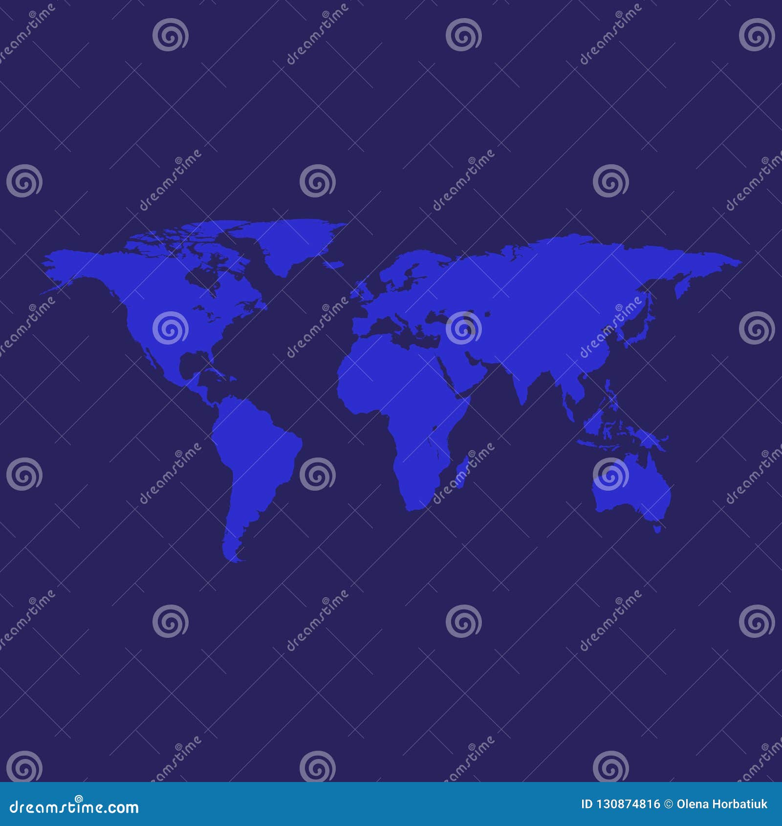 Detailed Blue World Map, Mapped On An Open Globe, Isolated On White ...