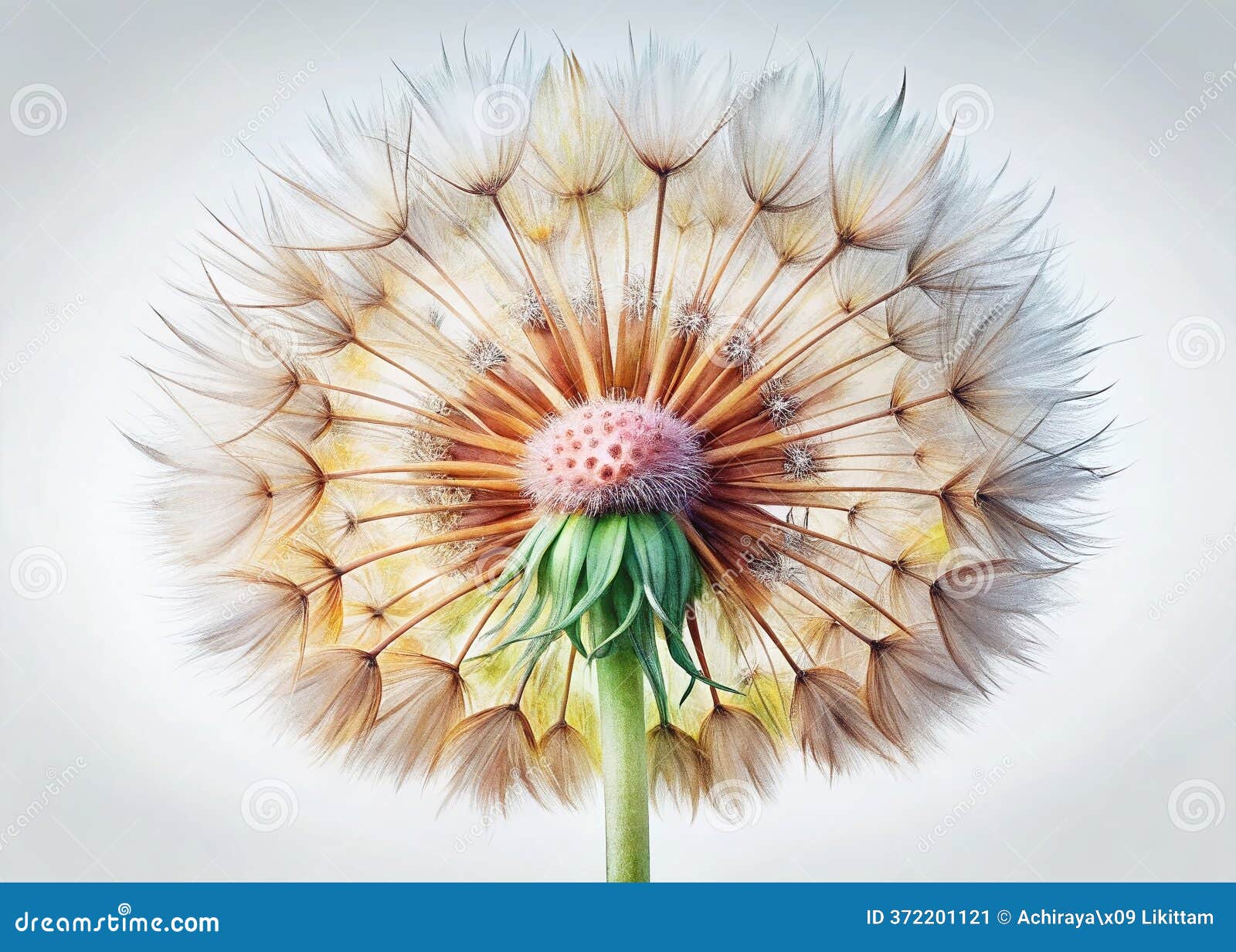 Structure Of Flower Of Sunflower In Cross Section. Diagram Of Flower ...
