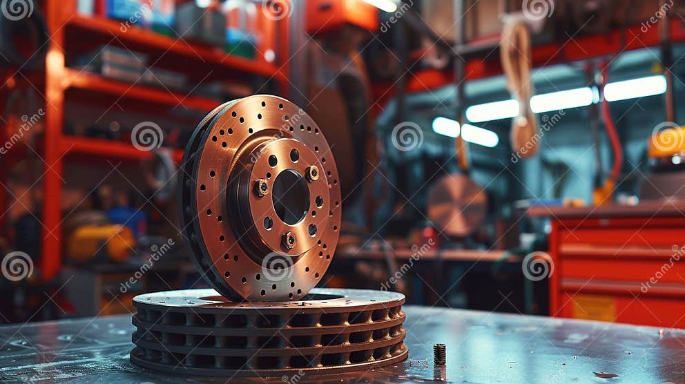 Detailed Brake Pad Installation Steps in Professional Garage Setting ...