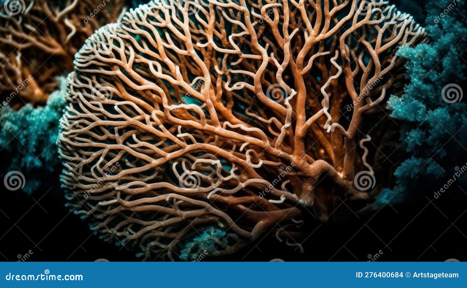 A Detailed Capture of a Corals Intricate Design. AI Generated Stock ...