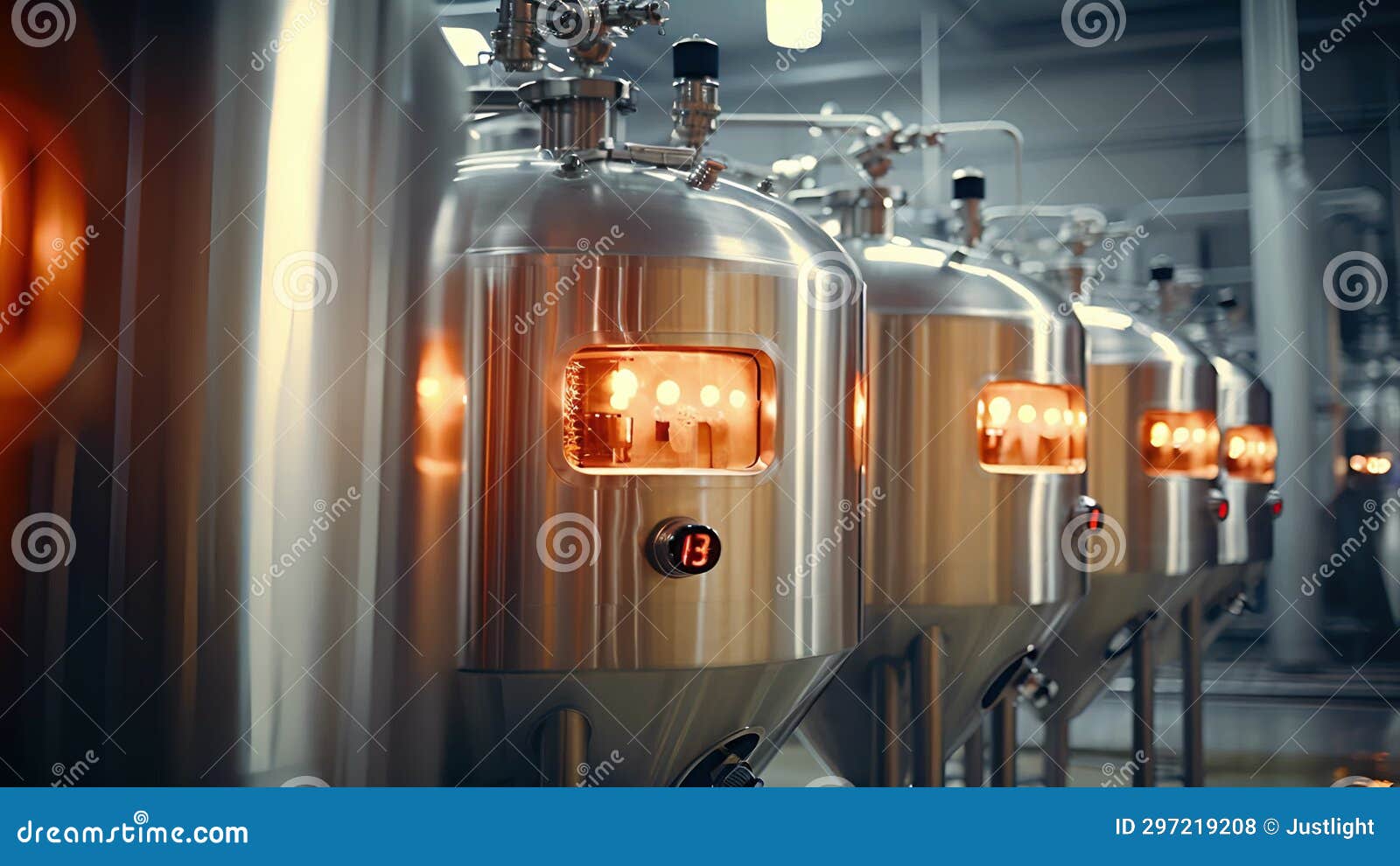 A Detailed Capture of the Large Fermentation Tanks Stock Footage ...