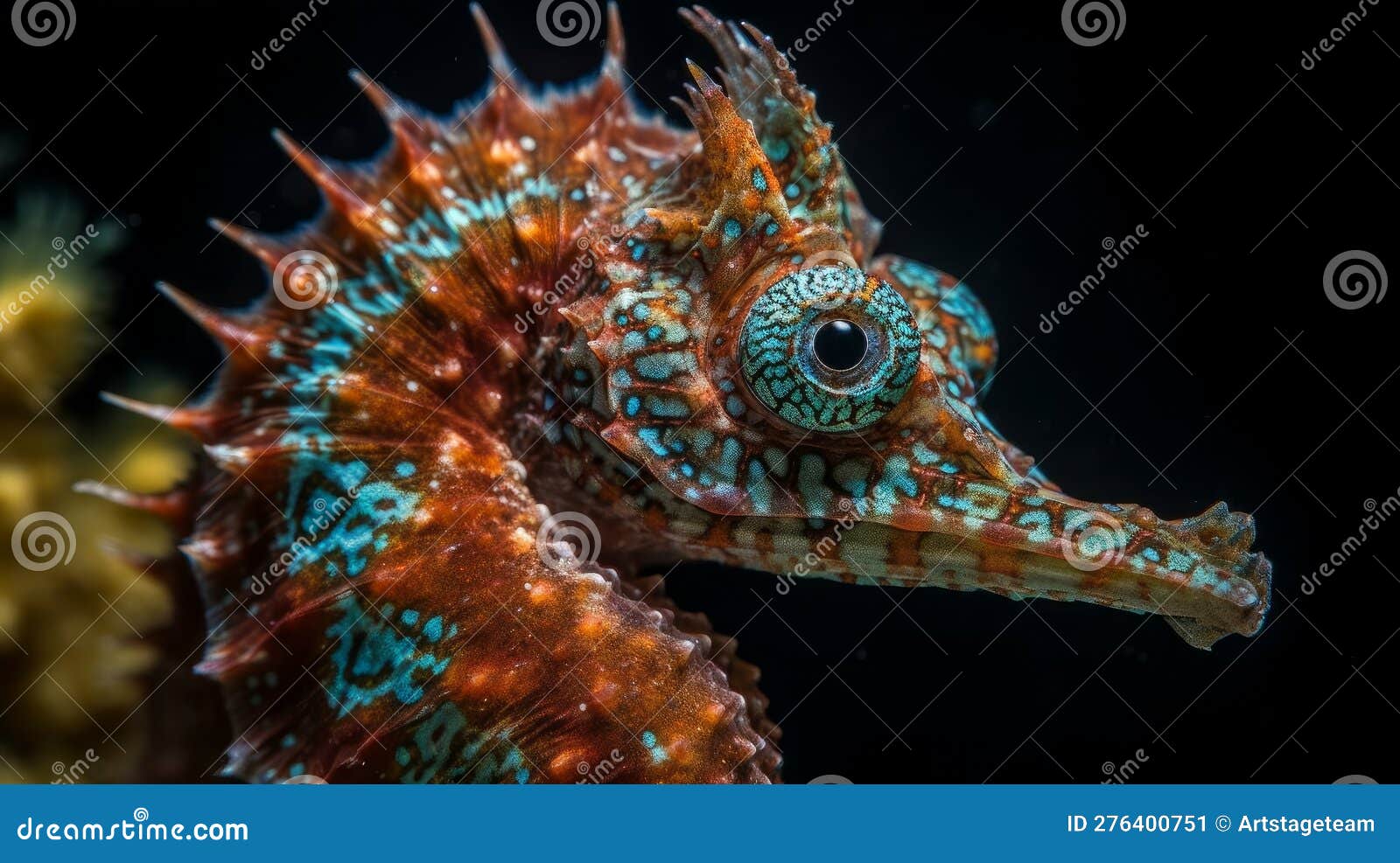 A Detailed Capture of a Seahorses Unique Shape. AI Generated Stock ...