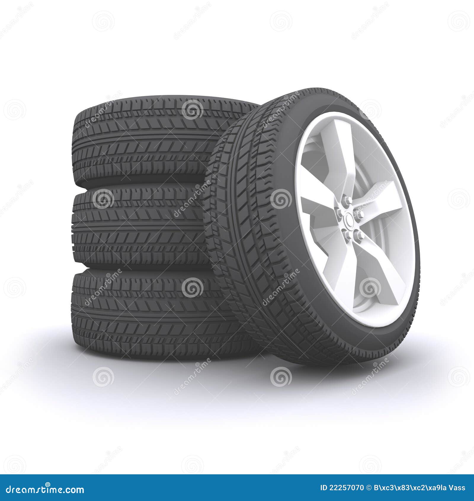 Detailed Car wheel set stock illustration. Illustration of highway ...