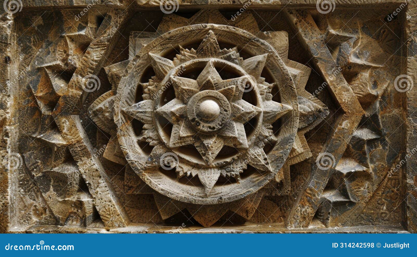 A Detailed Carving of a Sacred Symbol Representing the Wisdom and ...