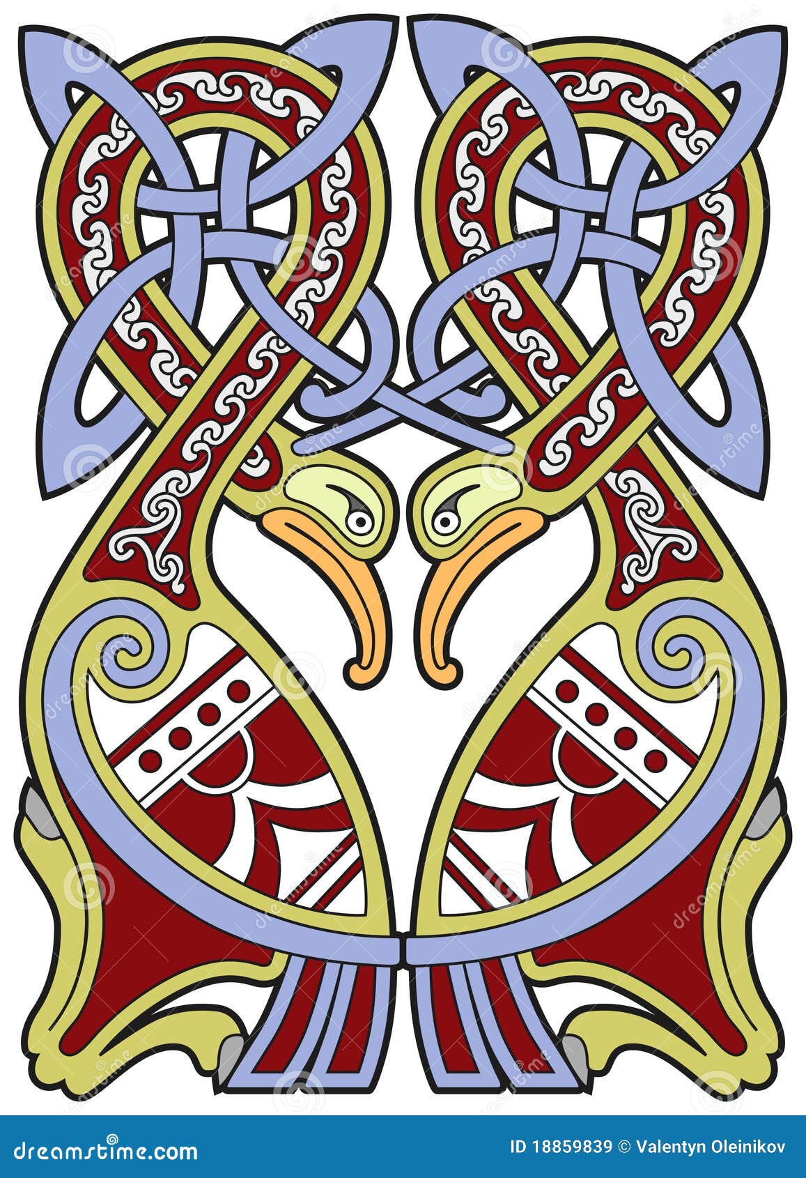 Celtic Design. Thistle Leaves And Celtic Pattern. Scottish Thistle ...