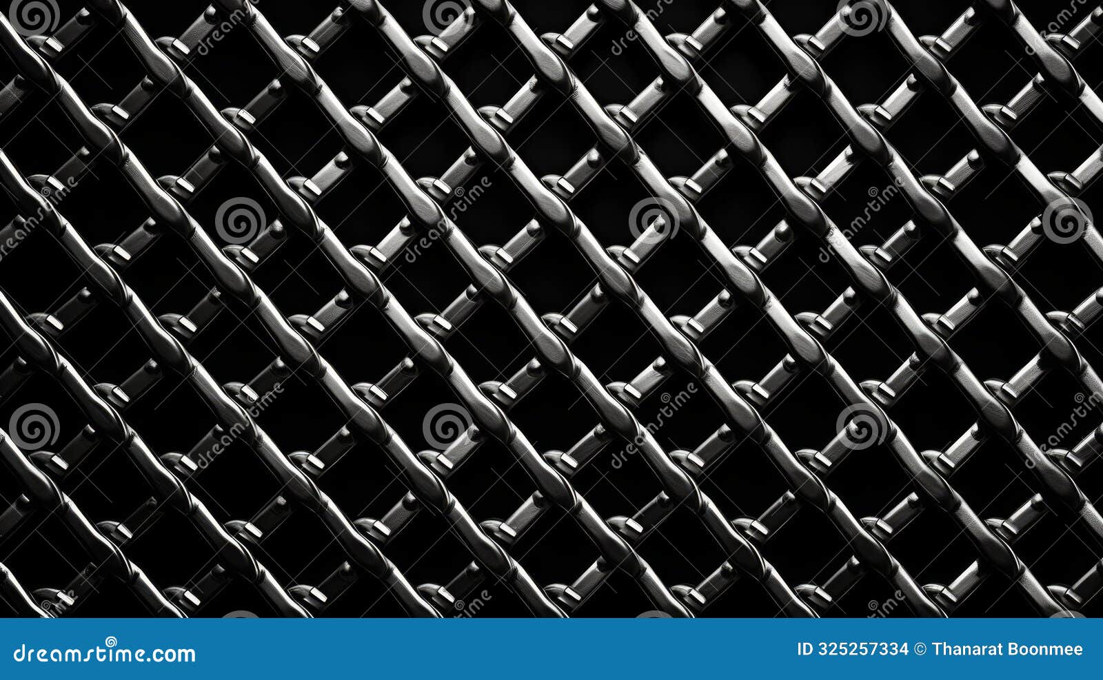 Detailed Chain Link Texture Illustration with a Metallic Pattern and ...