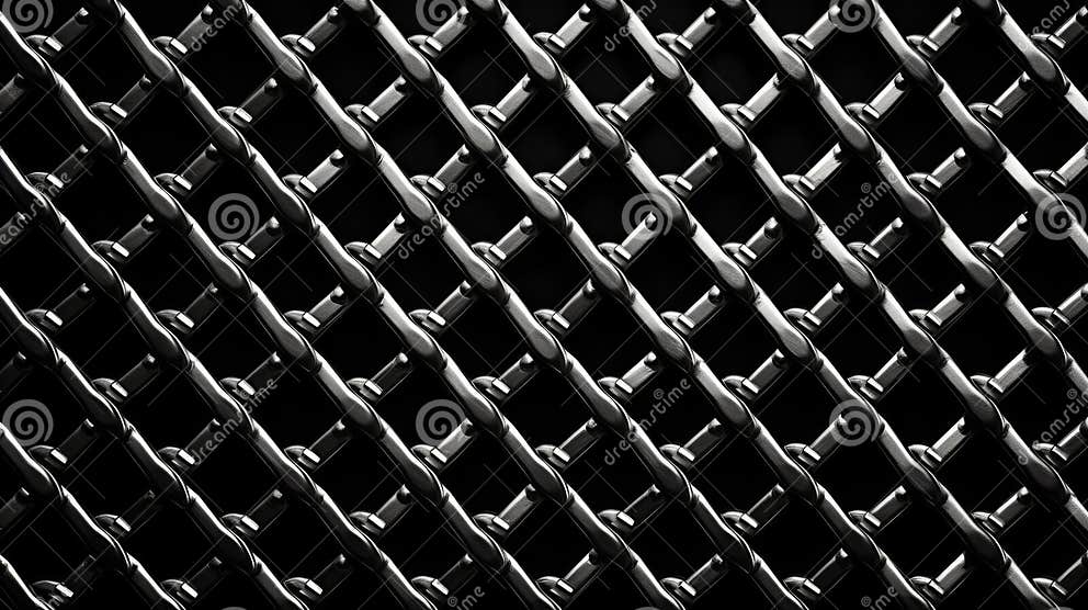 Detailed Chain Link Texture Illustration with a Metallic Pattern and ...