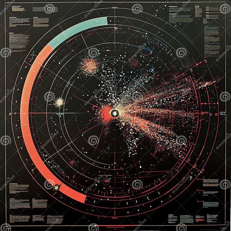 Detailed Chart of Subatomic Particle Interactions Stock Image - Image ...
