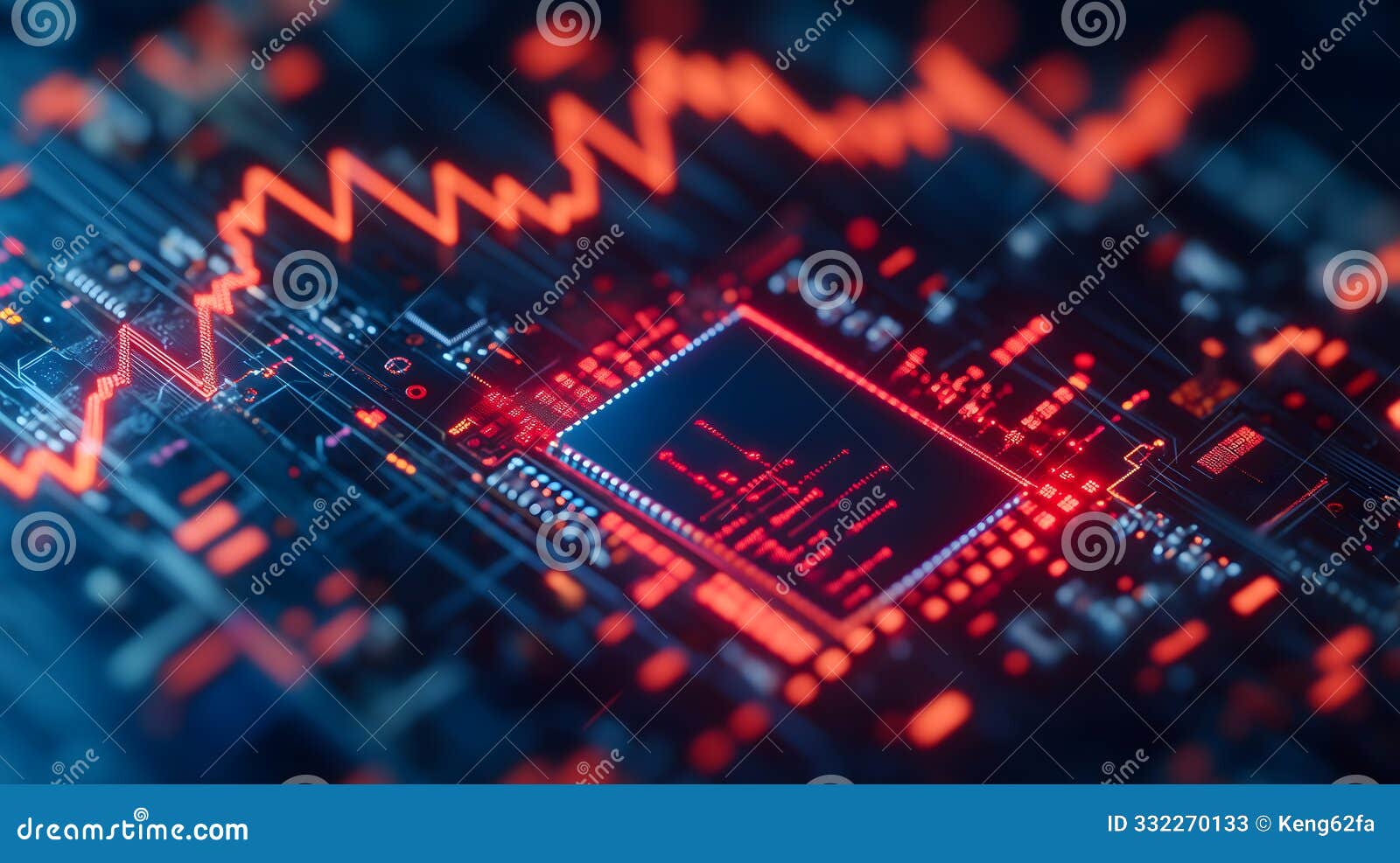 Semiconductor Infrastructure Icons Depict Core Tech, Seamless ...